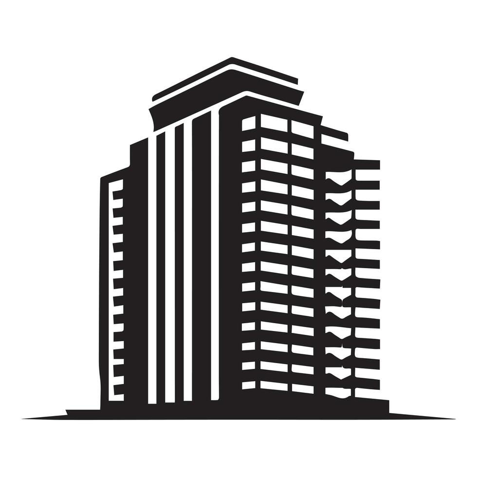 Tall Building Vector Silhouette 24741503 Vector Art at Vecteezy