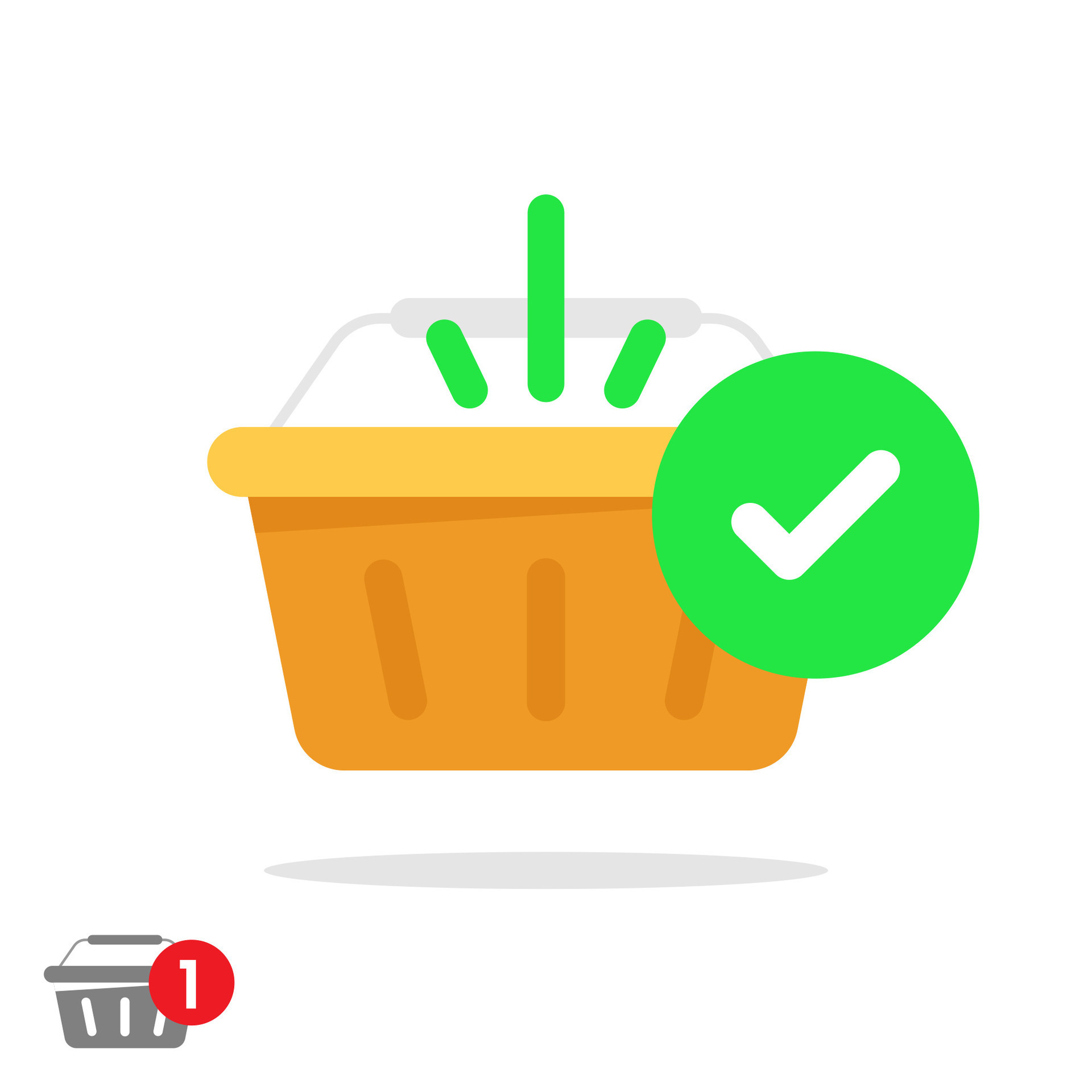 successfully added to cart concept illustration flat design vector ... successfully added to cart concept illustration flat design vector ...