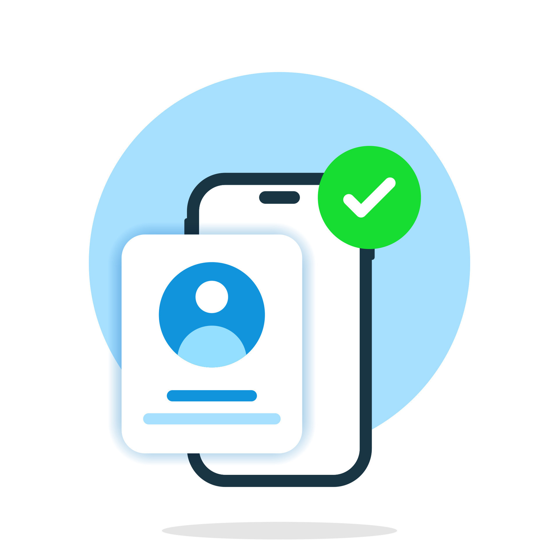 Mobile App Account Registered Successfully Login Success Via Smartphone Concept Illustration