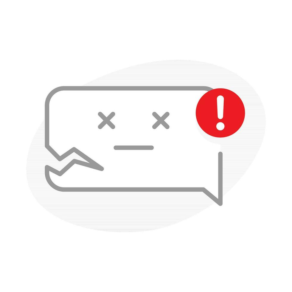 Failed To Send Message Concept Illustration Flat Design Vector Eps10 Simple And Modern Graphic