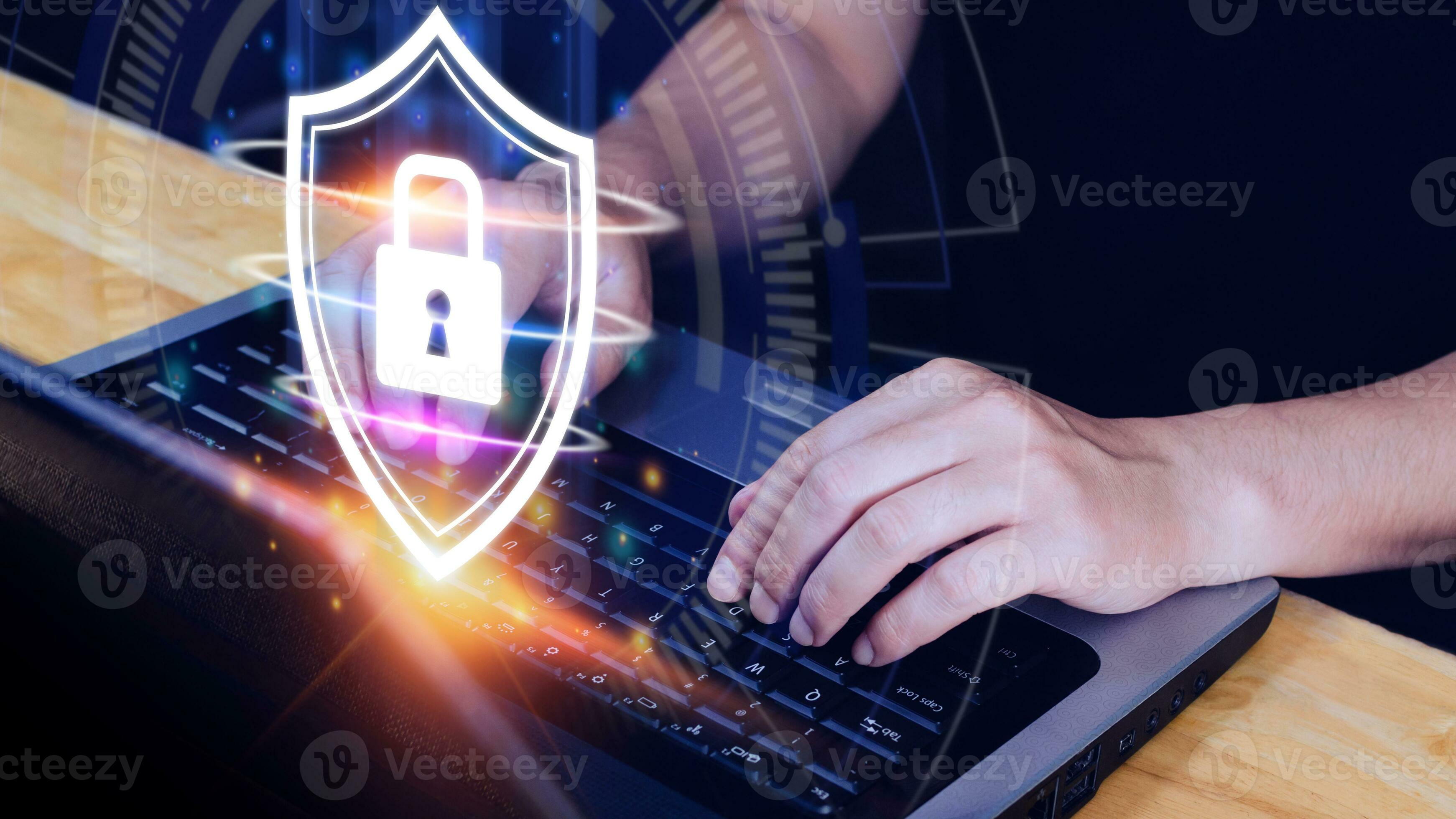 Computer Network Protection Secure And Safe Your Data Concept