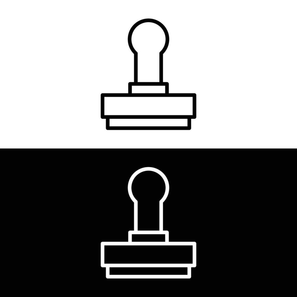 Rubber stamp, Clone stamp tool vector icon in line style design for ... Rubber stamp, Clone stamp tool vector icon in line style design for ...