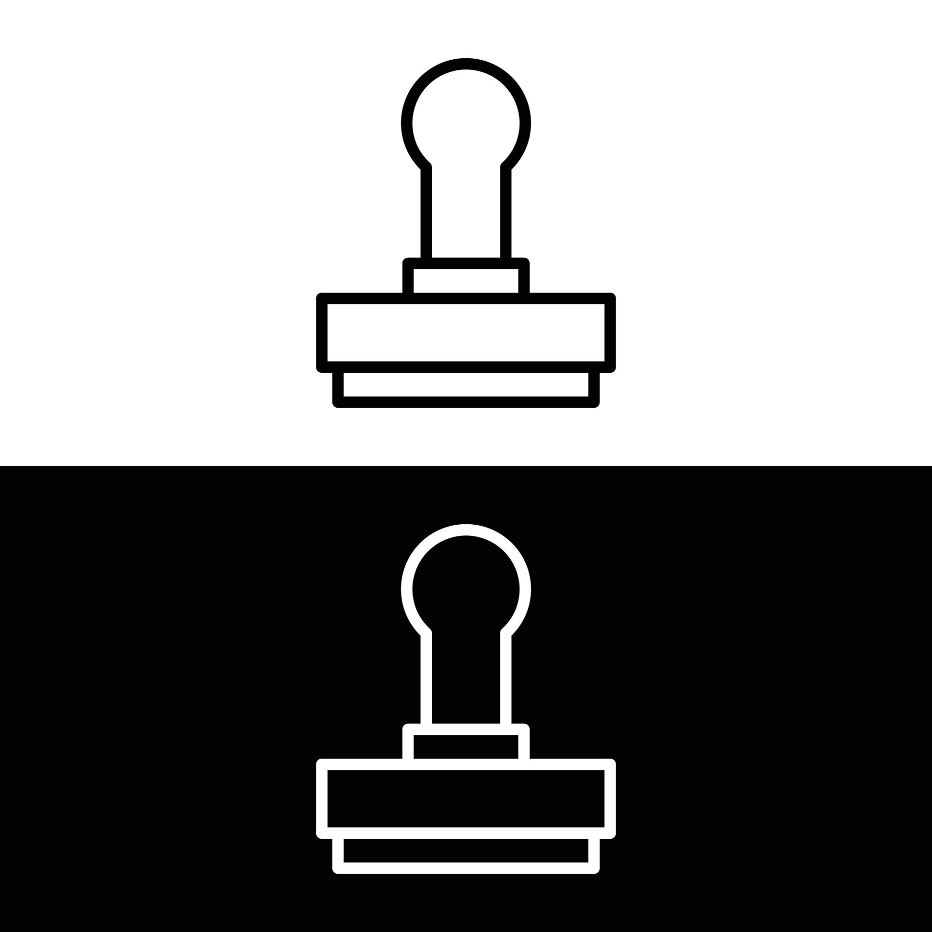 Rubber stamp, Clone stamp tool vector icon in line style design for ... Rubber stamp, Clone stamp tool vector icon in line style design for ...