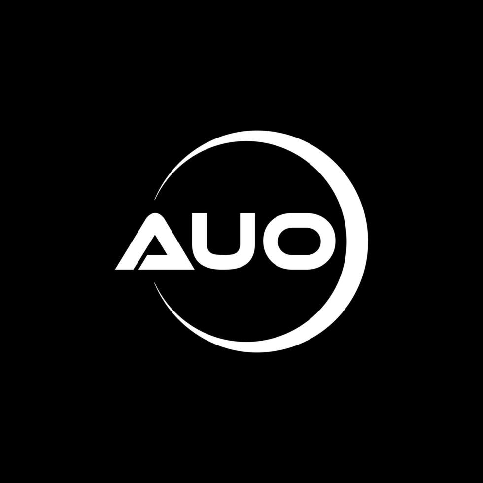 auo letra logo diseño en ilustración. vector logo, caligrafía diseños para logo, póster ...