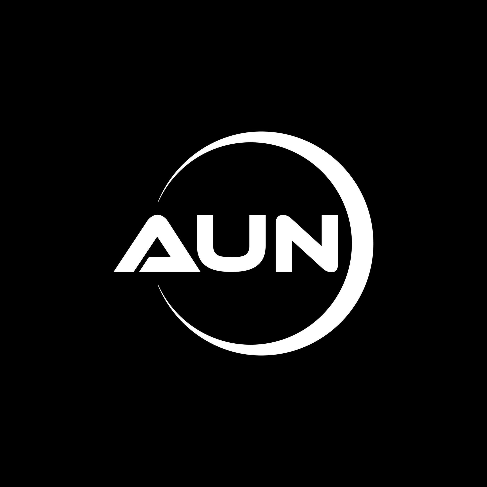 AUN letter logo design in illustration. Vector logo, calligraphy designs for logo, Poster ...