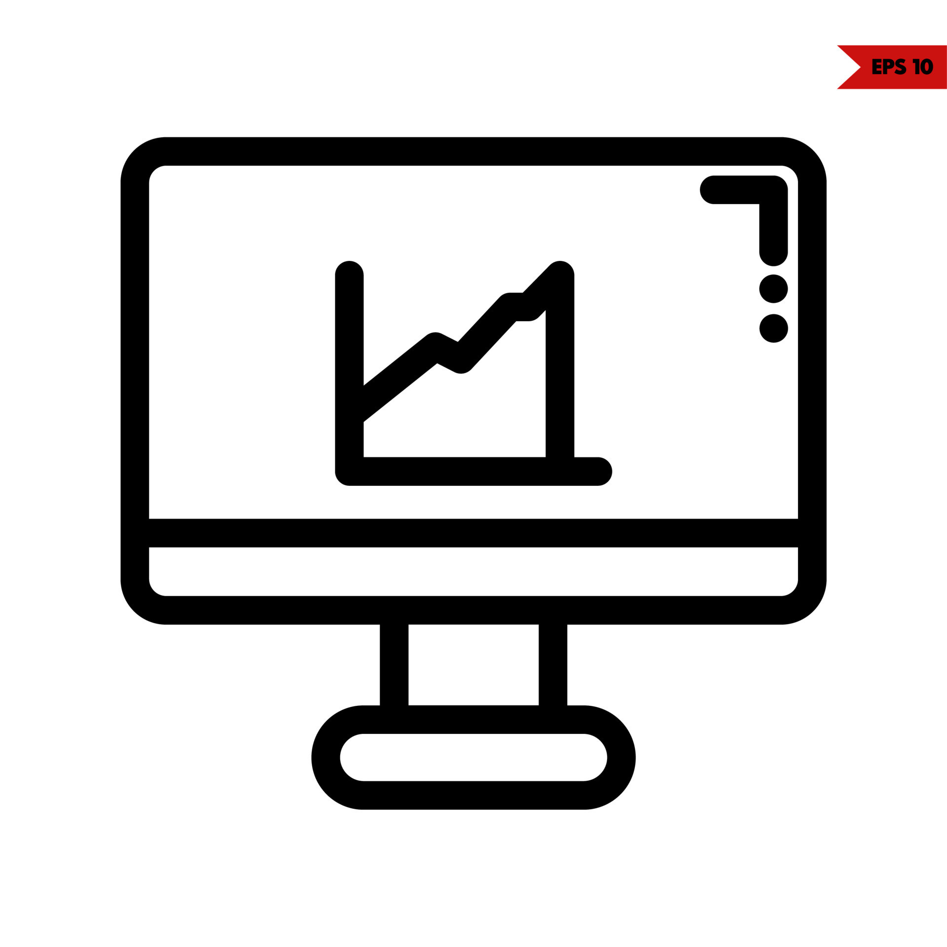 chart in computer line icon 24755444 Vector Art at Vecteezy