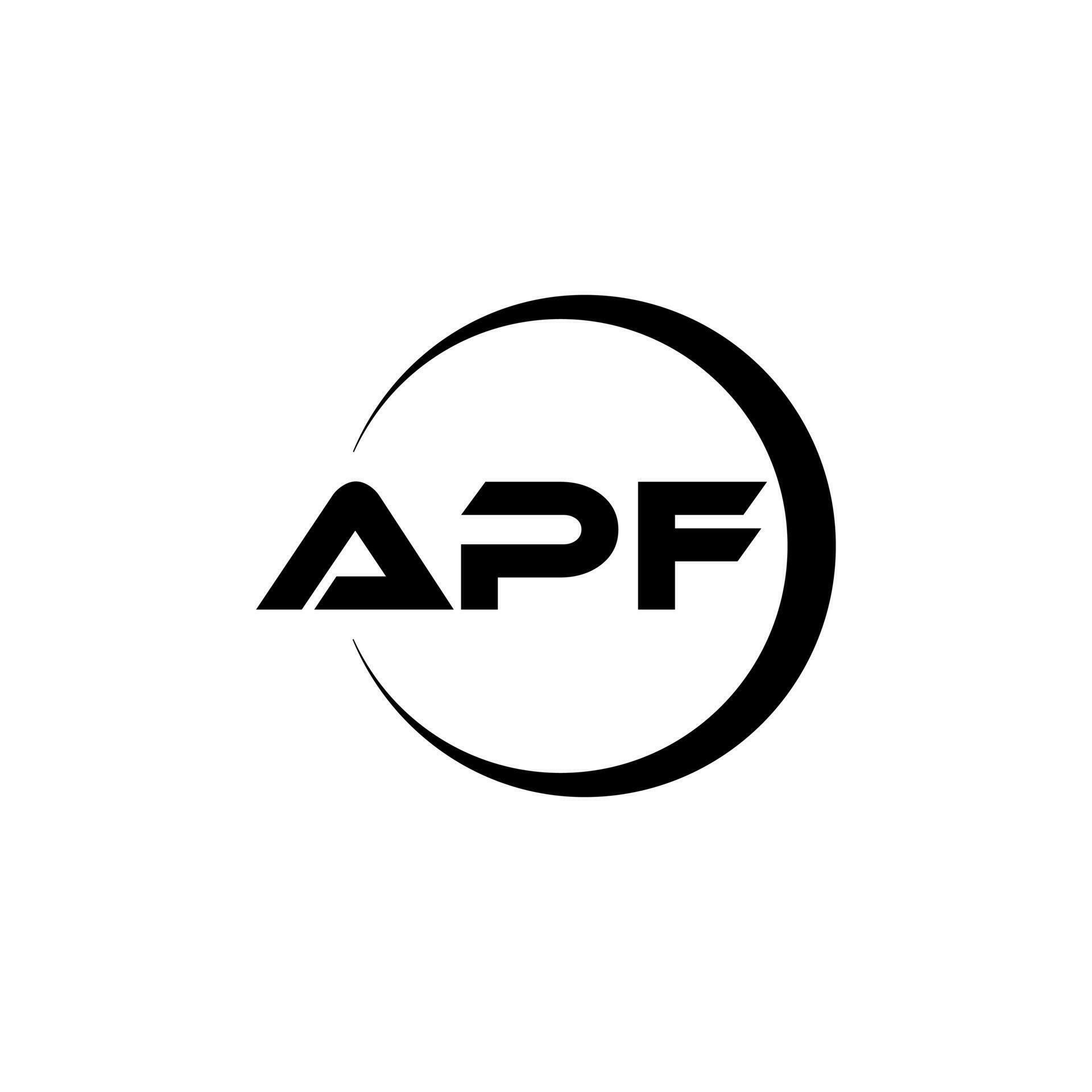 APF letter logo design in illustration. Vector logo, calligraphy designs for logo, Poster ...