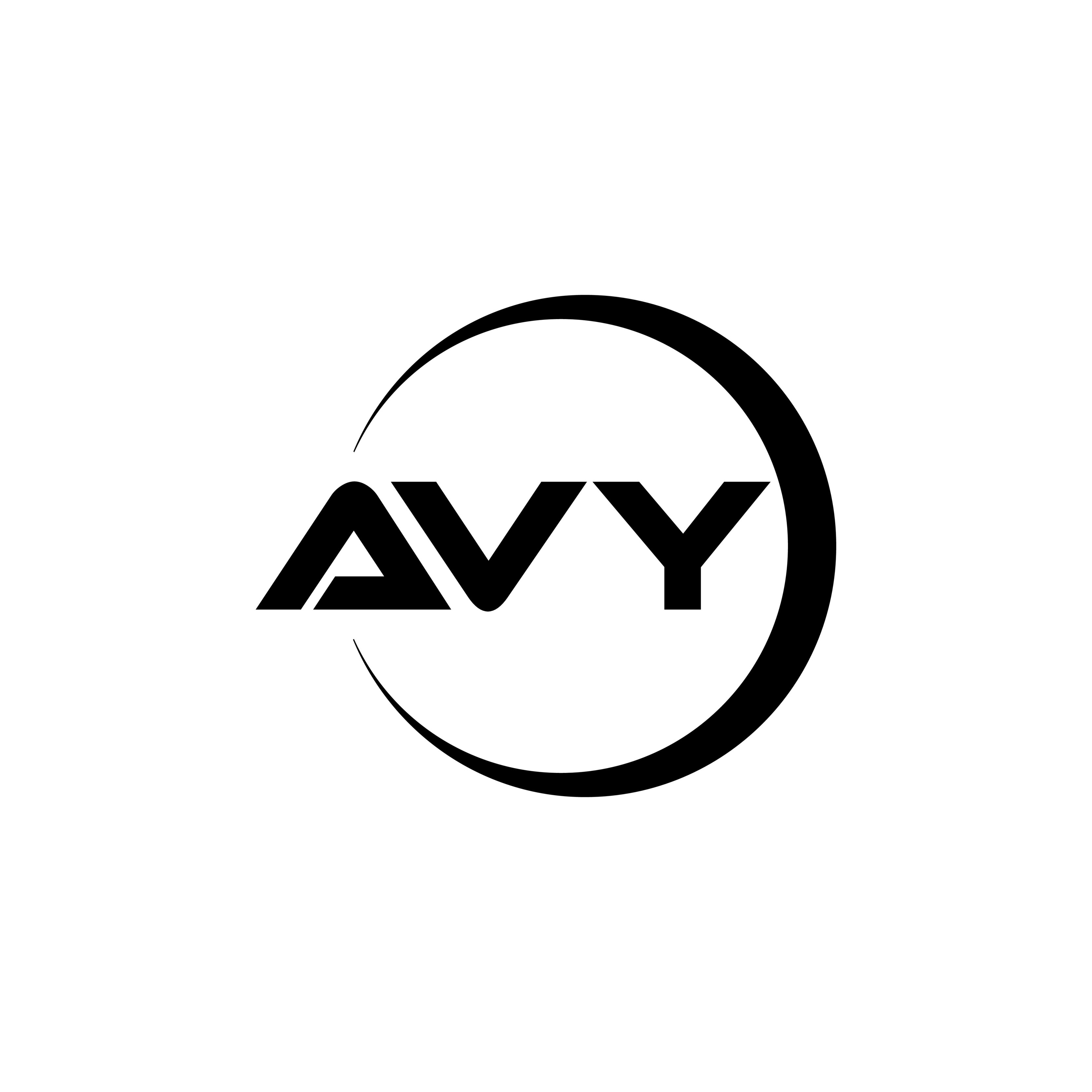 AVY letter logo design in illustration. Vector logo, calligraphy designs for logo, Poster ...