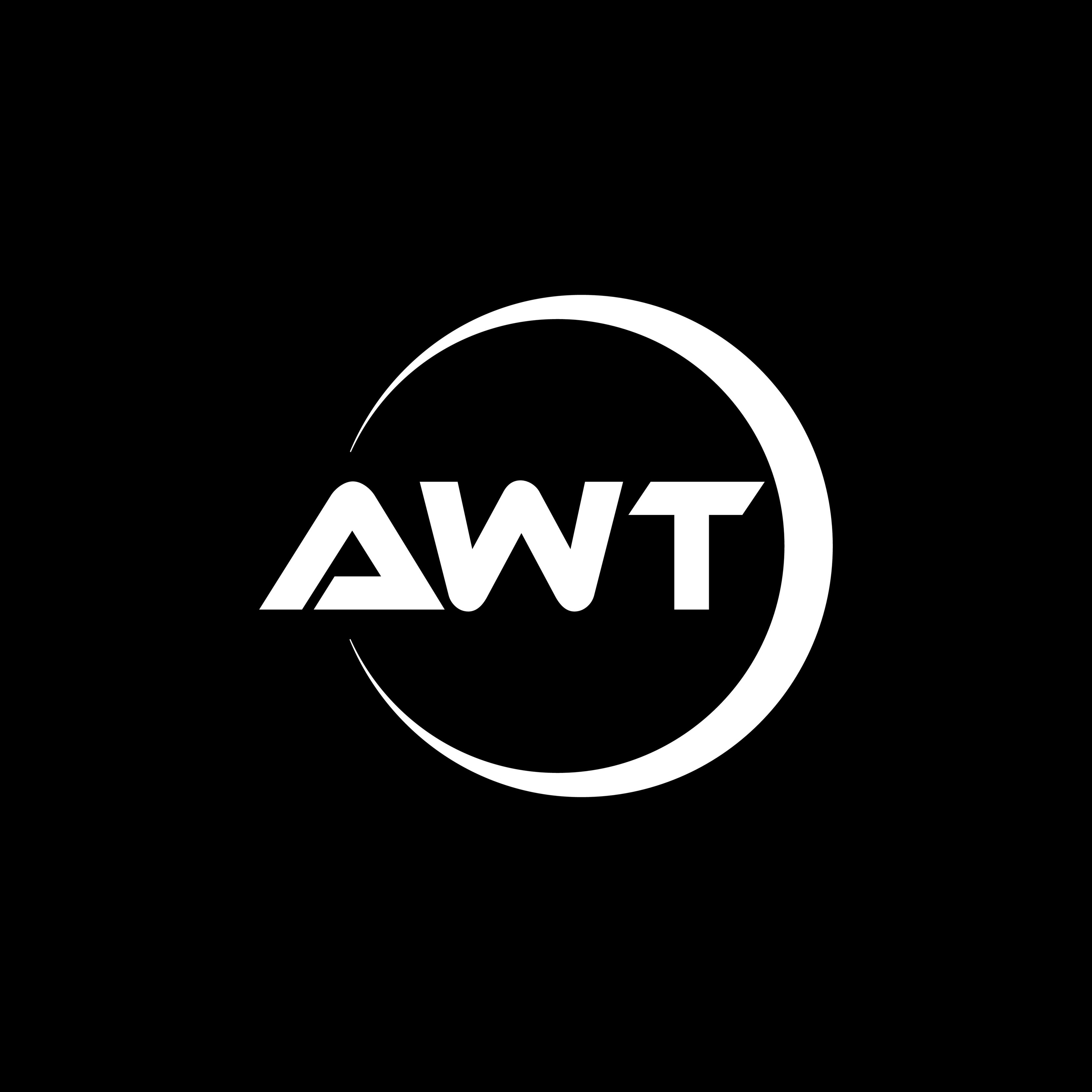 awt letra logo diseño en ilustración. vector logo, caligrafía diseños para logo, póster ...