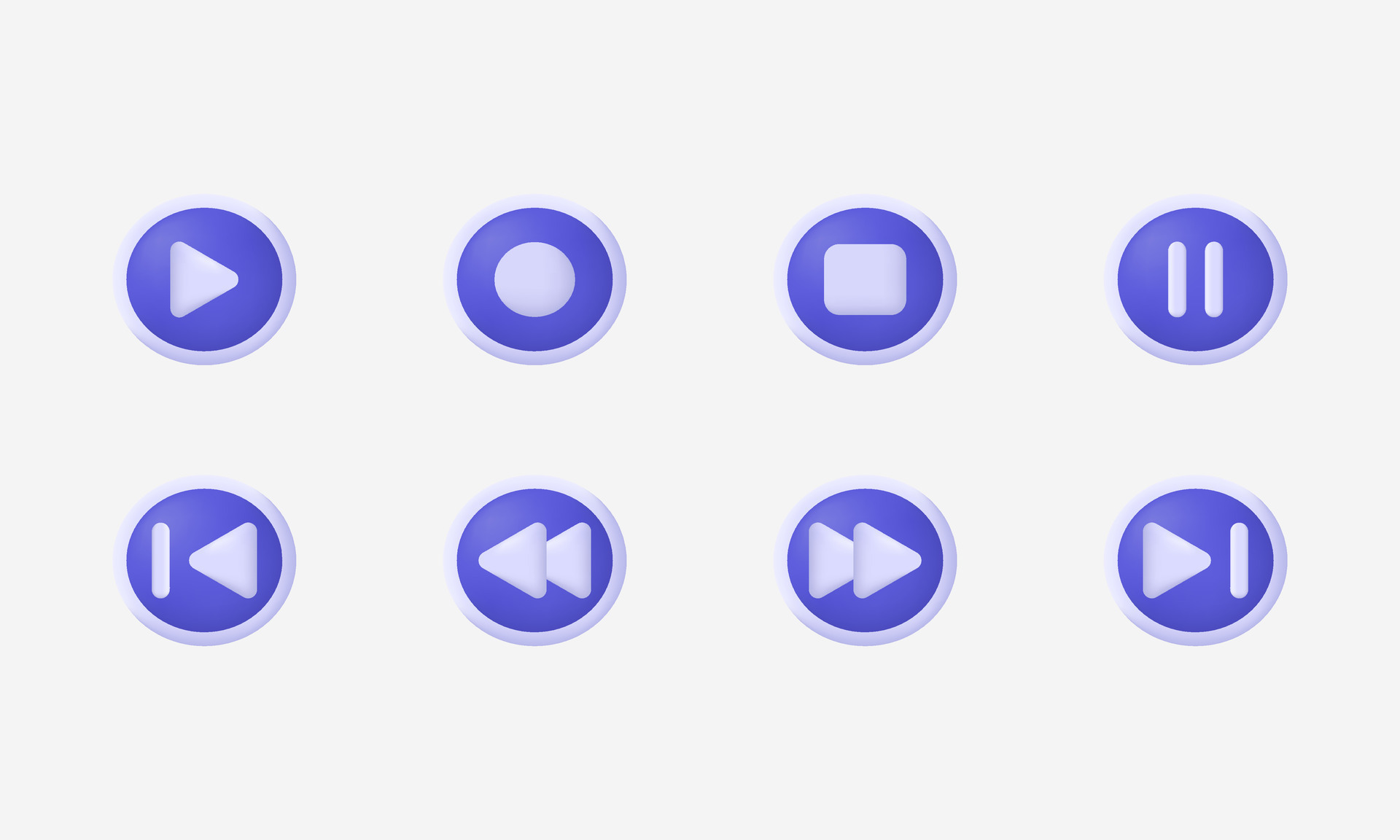 creative modern purple play pause stop buttons music icon 3d vector ... creative modern purple play pause stop buttons music icon 3d vector ...
