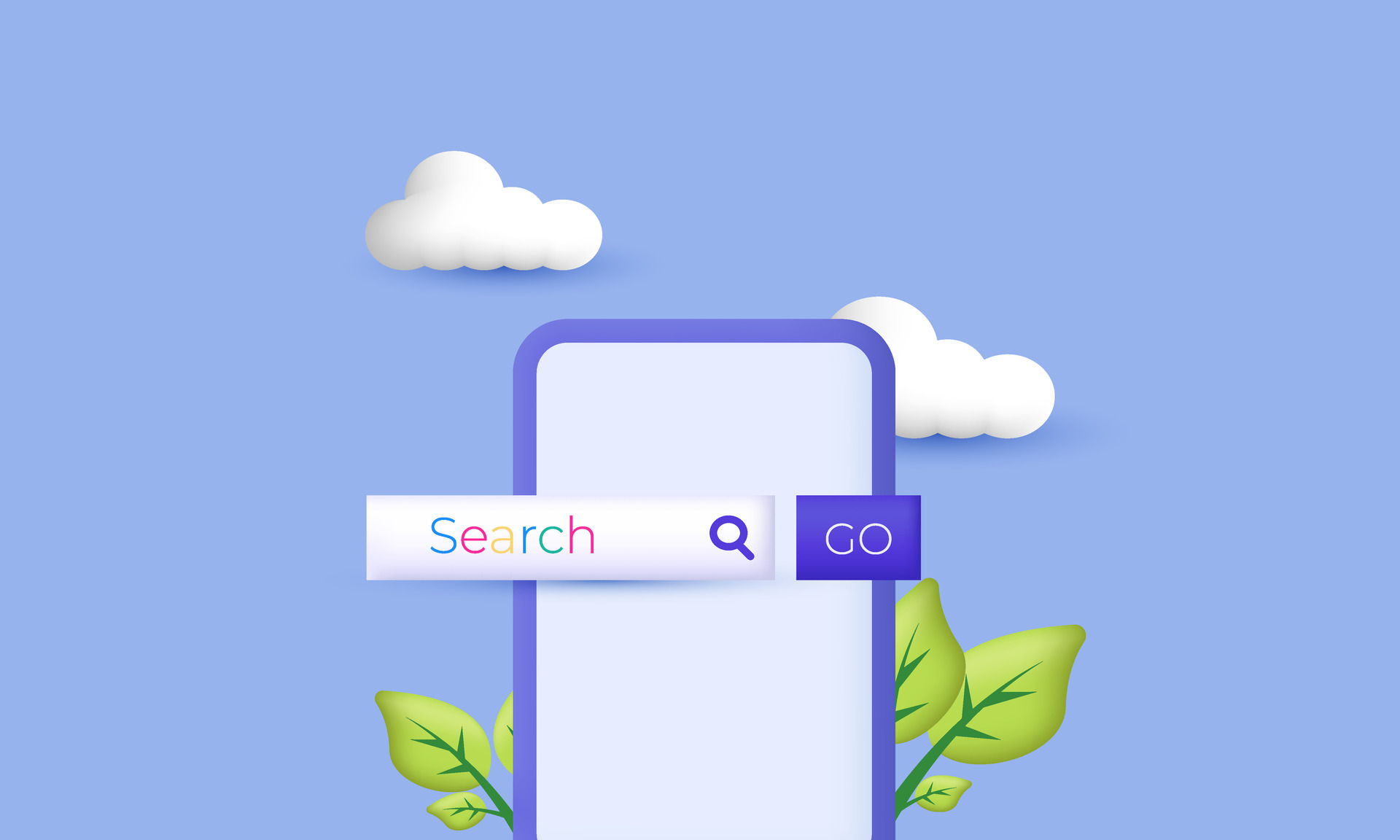 Modern 3d Realistic Phone Search Illustration Trendy Icon Style Object Symbols Isolated On