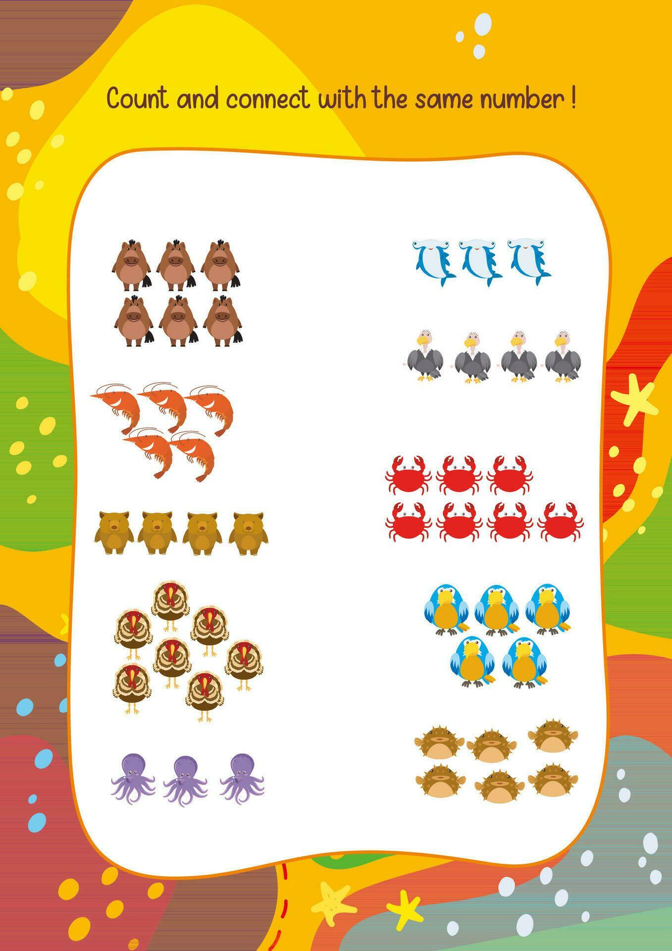 nursery worksheet, learning to count and tracing numbers 24757870 ...