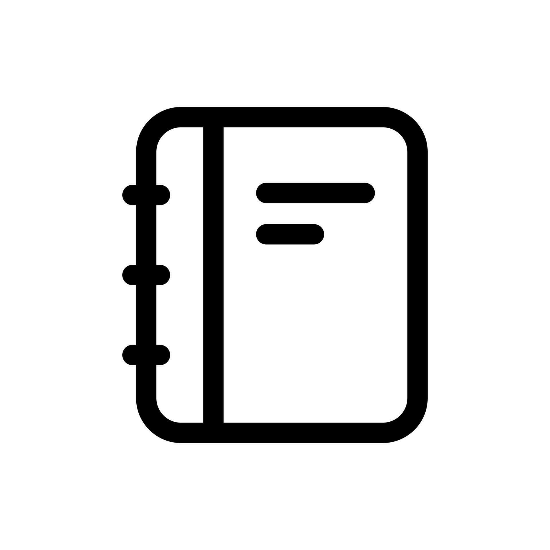 Simple Notebook icon. The icon can be used for websites, print ...