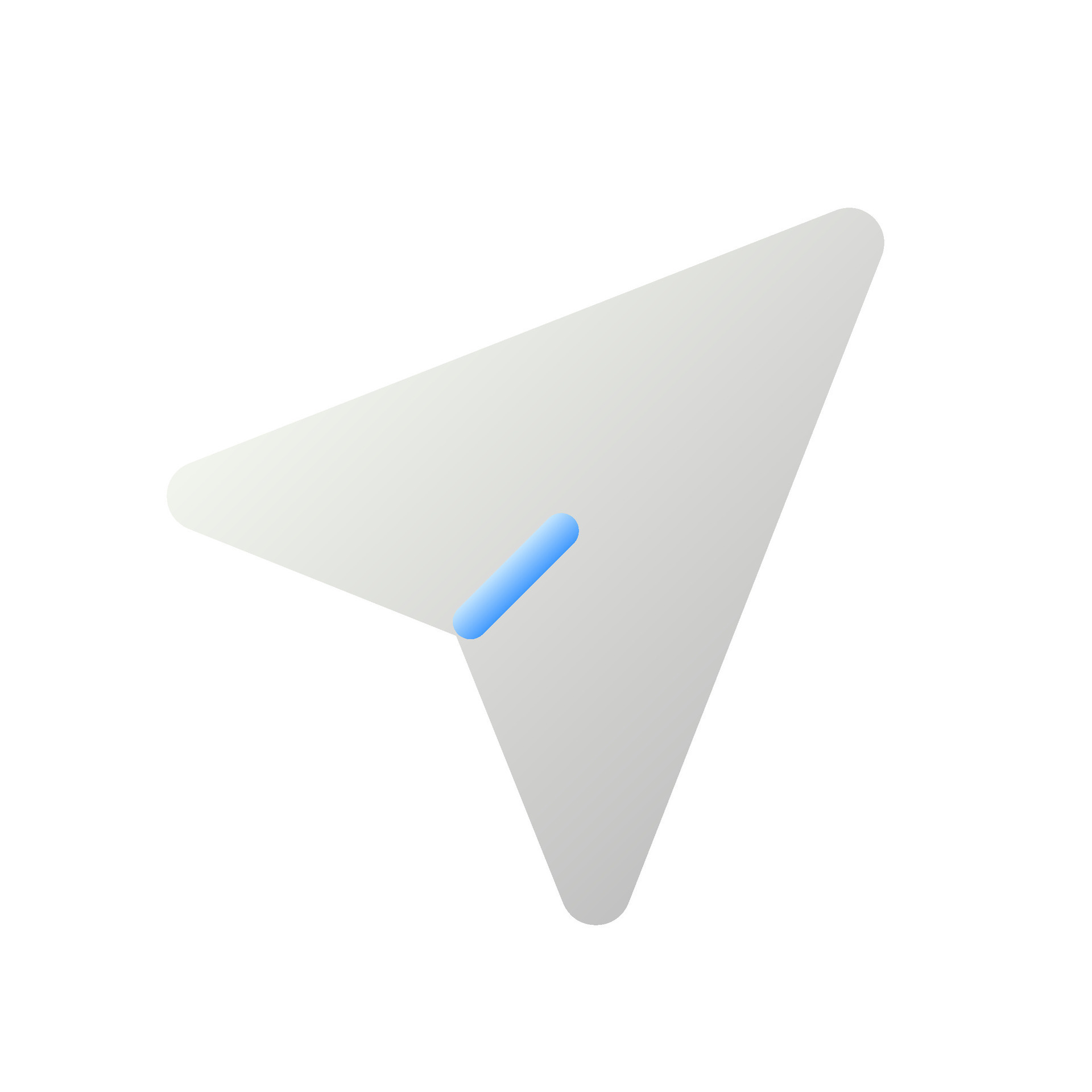 Cursor arrow pointer flat gradient two-color ui icon. Sharing location with friends. GPS ...