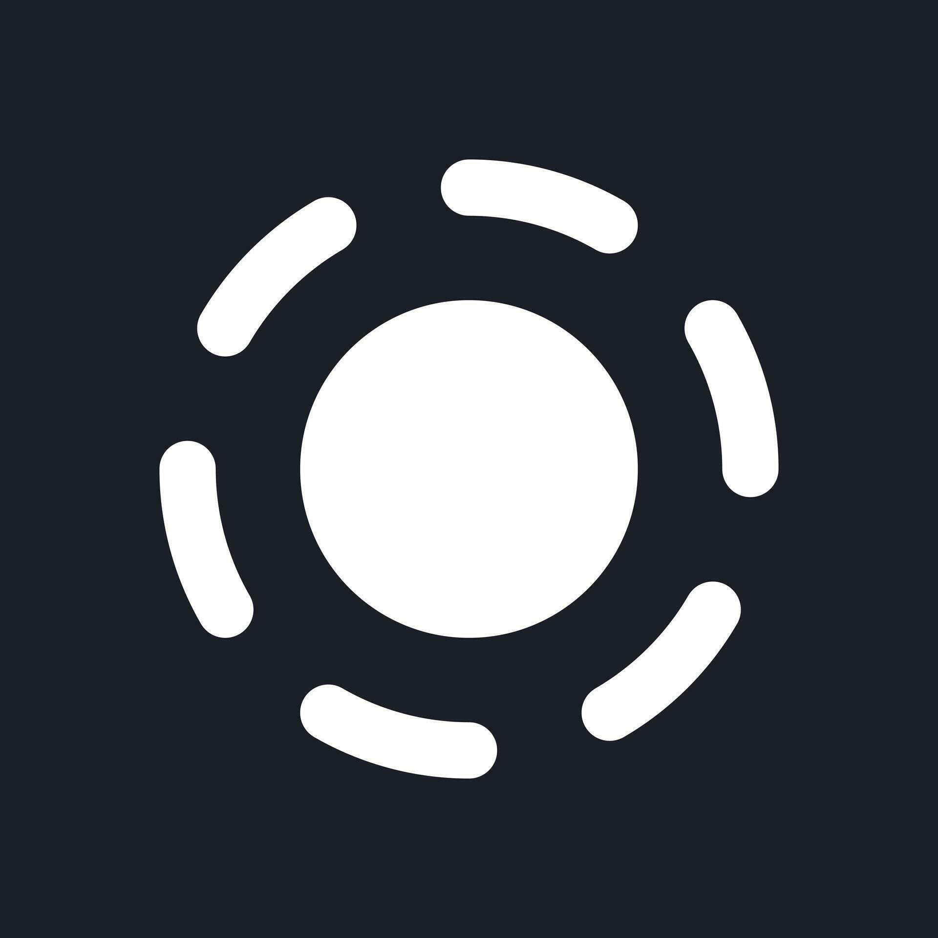 Breathe animation effect white pixel perfect solid ui icon. Add relaxation feeling to video ...