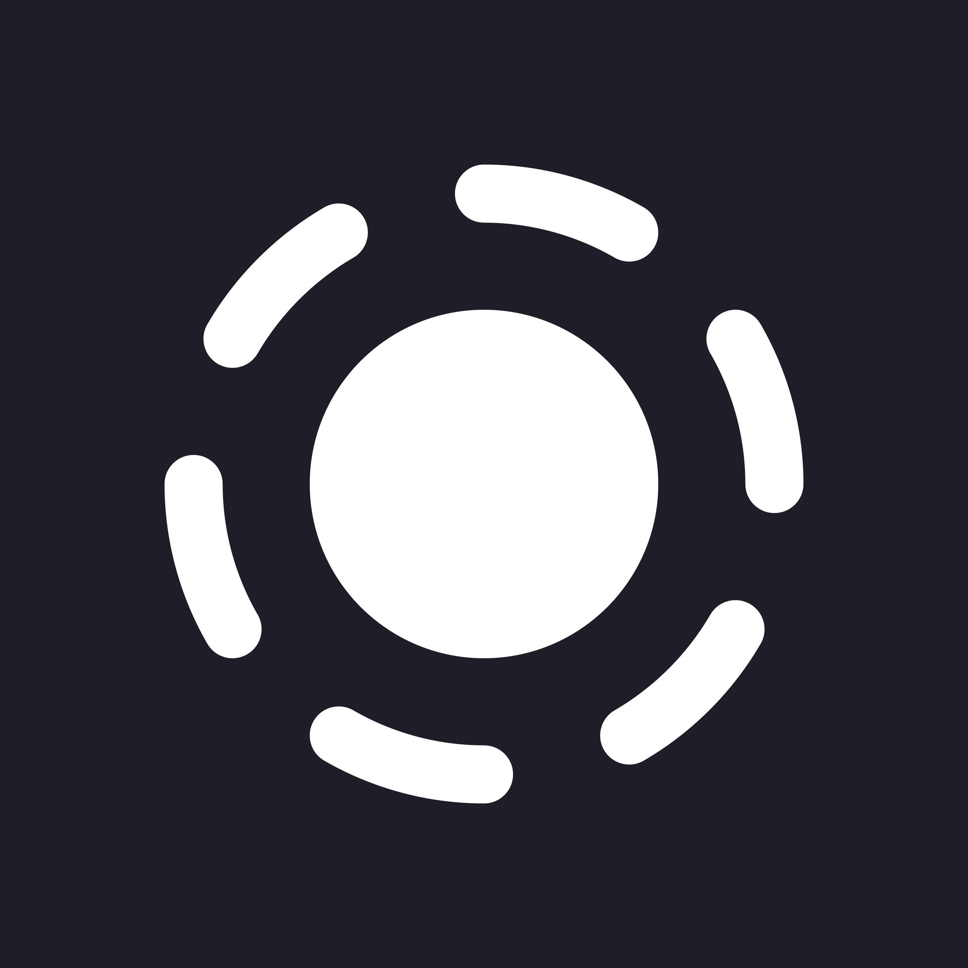 Breathe animation effect white pixel perfect solid ui icon. Add relaxation feeling to video ...