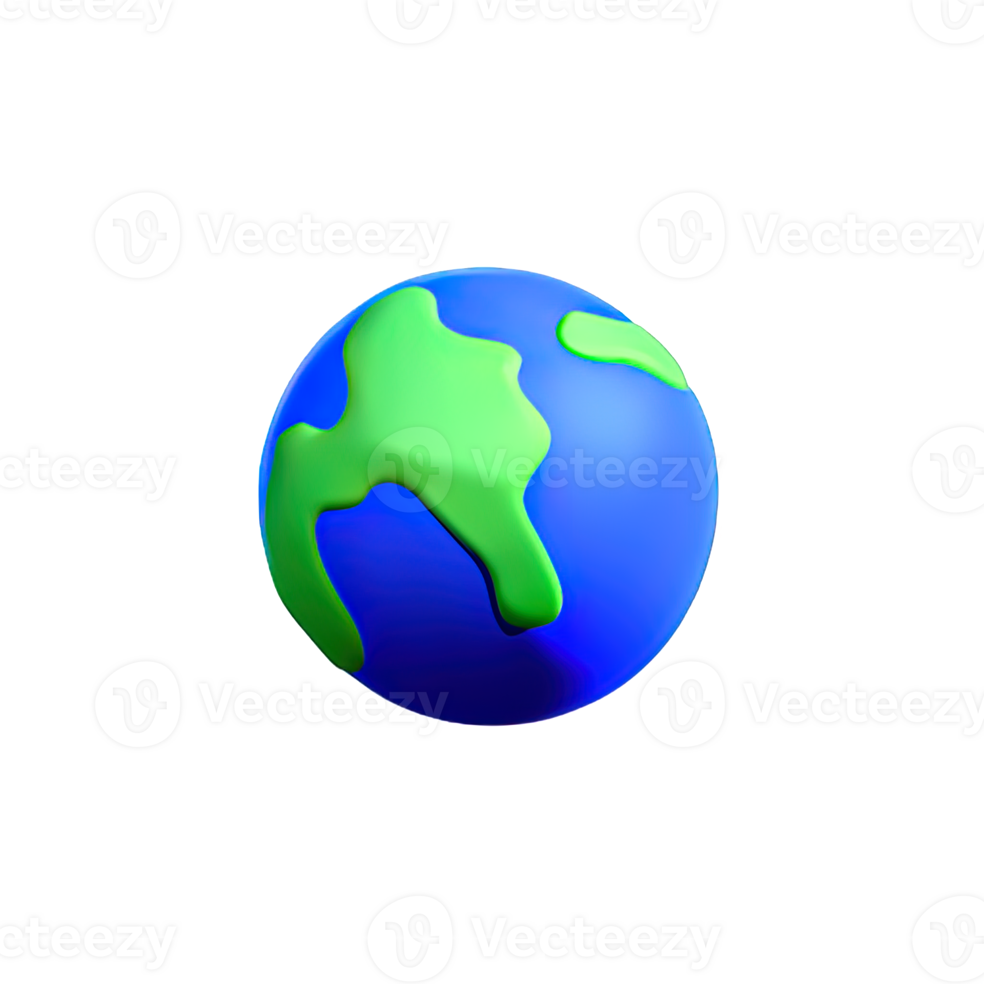 3d Cartoon Planet Earth Icon 24761733 Png
