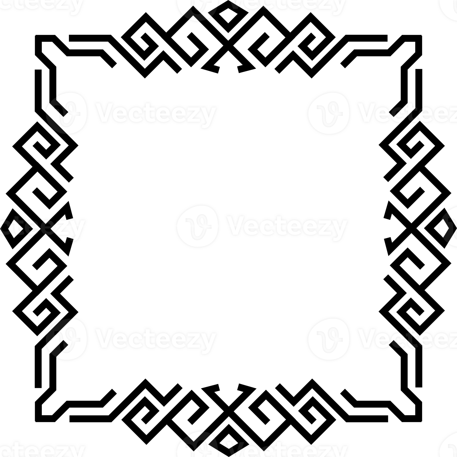 Square vintage ornate decorative frame, abstract border, decorative ...