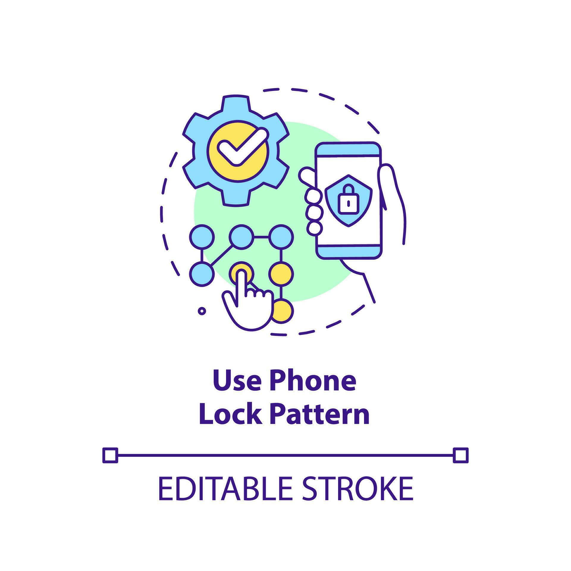 Use phone lock pattern concept icon. Smartphone graphic key. Device ...