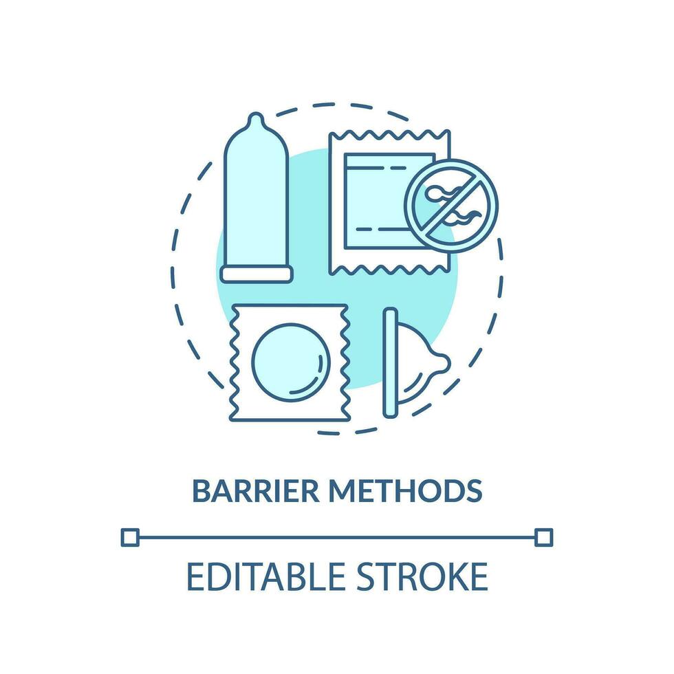 Barrier Methods Turquoise Concept Icon Preventive Medicine