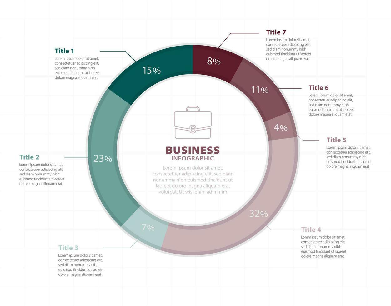 Percentage Business Infographic Template, Seven Steps Work Process ... Percentage Business Infographic Template, Seven Steps Work Process ...