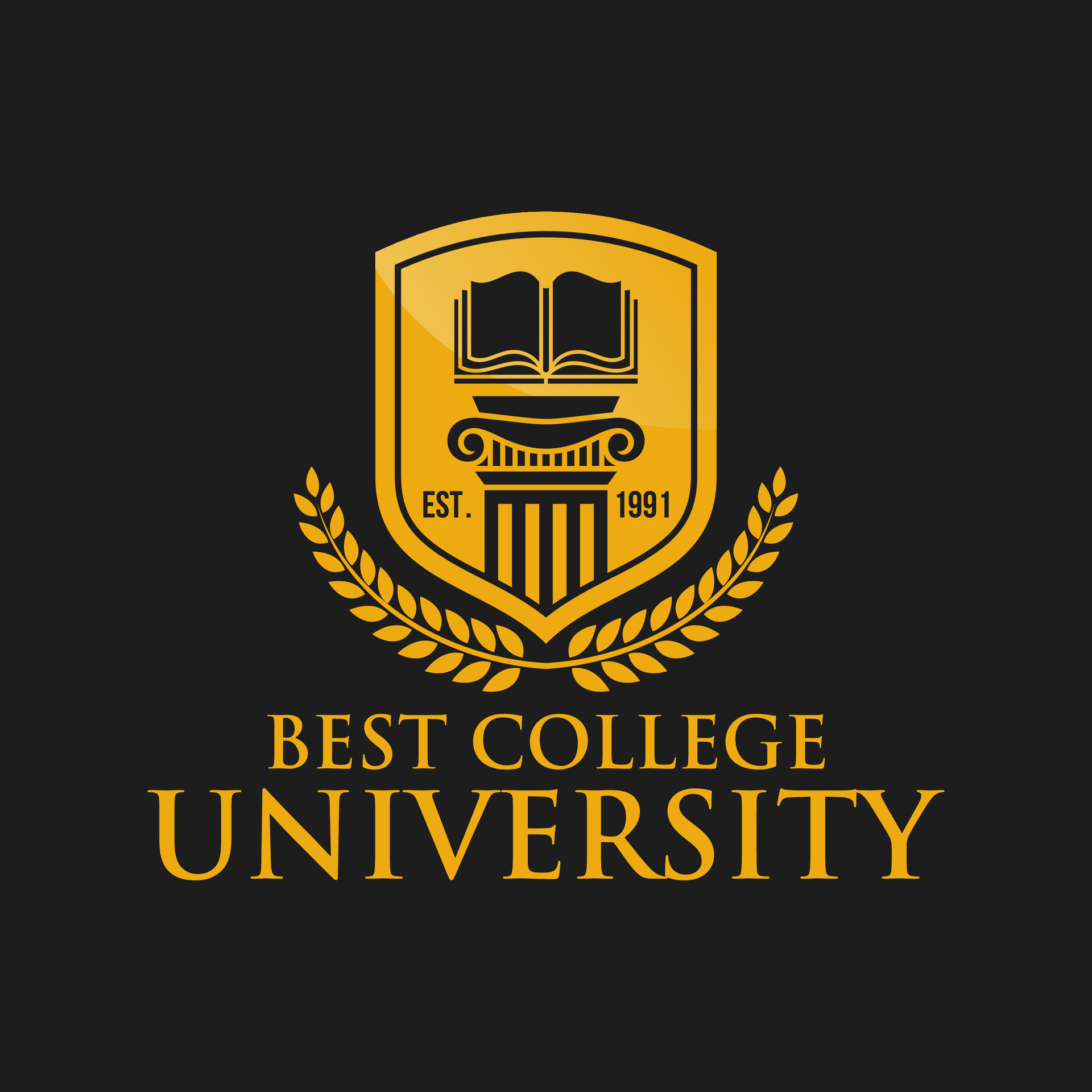 Education Badge Logo Design University High School Emblem Vector Logo Template 24765867 Vector