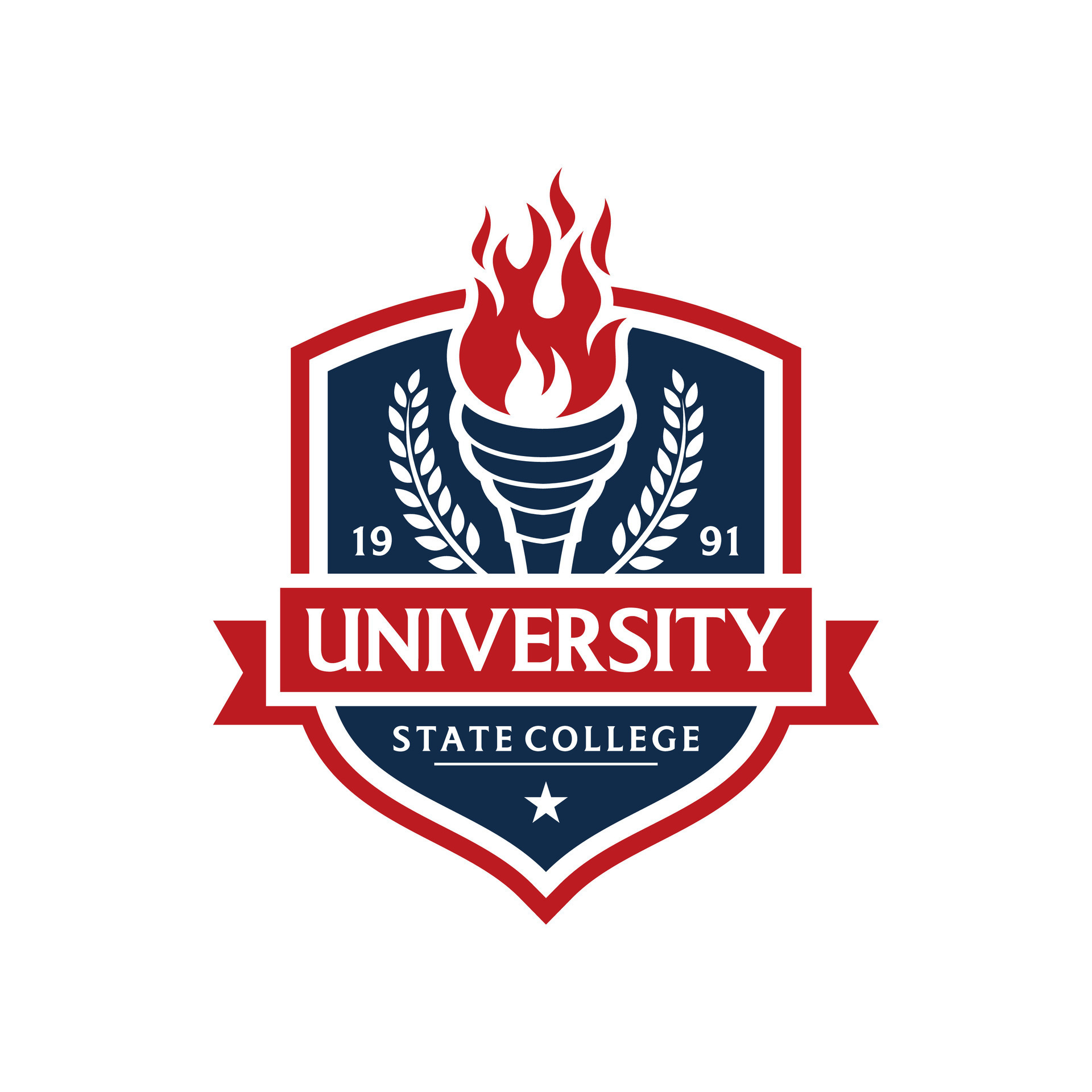 Education Badge Logo Design University High School Emblem Vector Logo Template 24765876 Vector