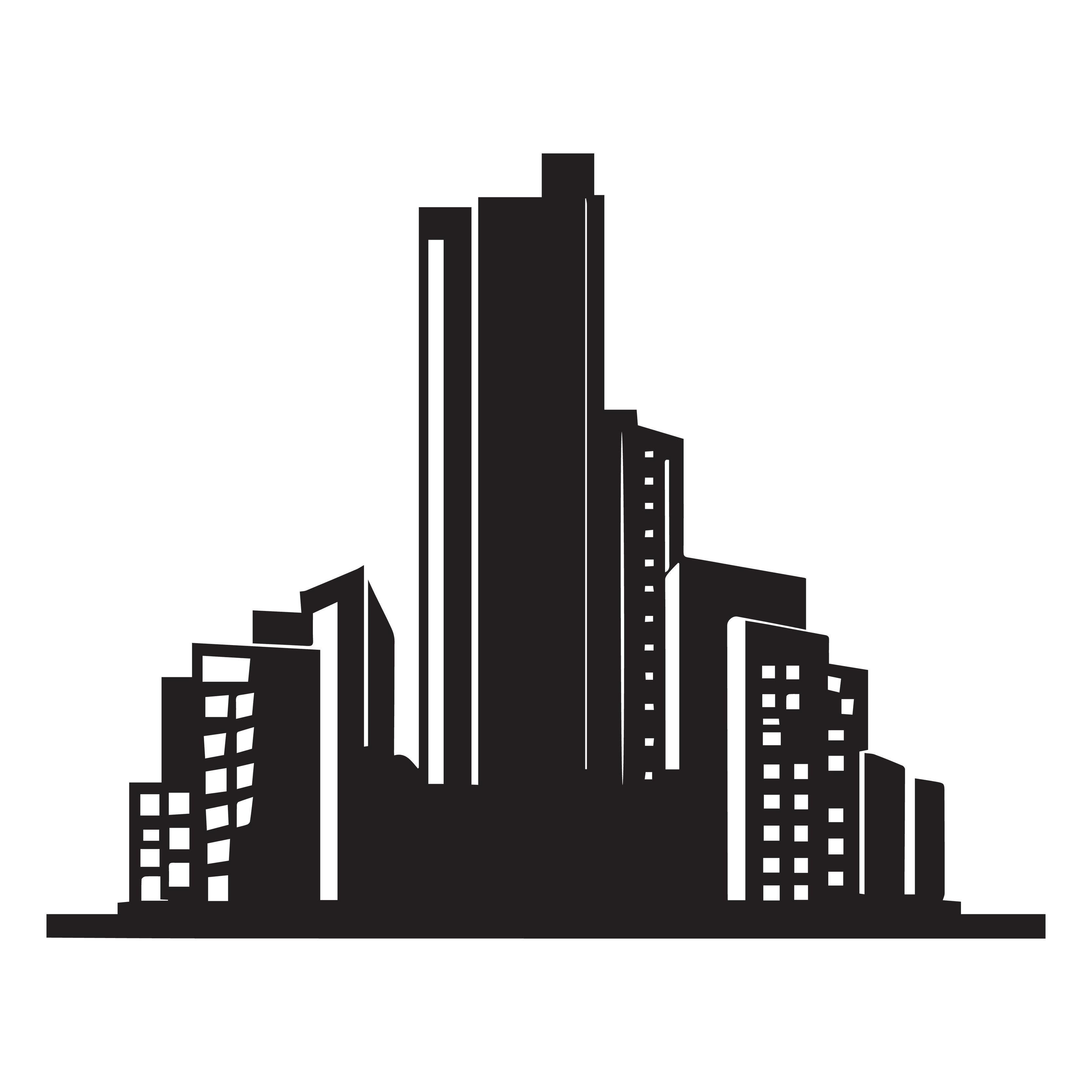 Tall Building Vector Silhouette 24765954 Vector Art at Vecteezy