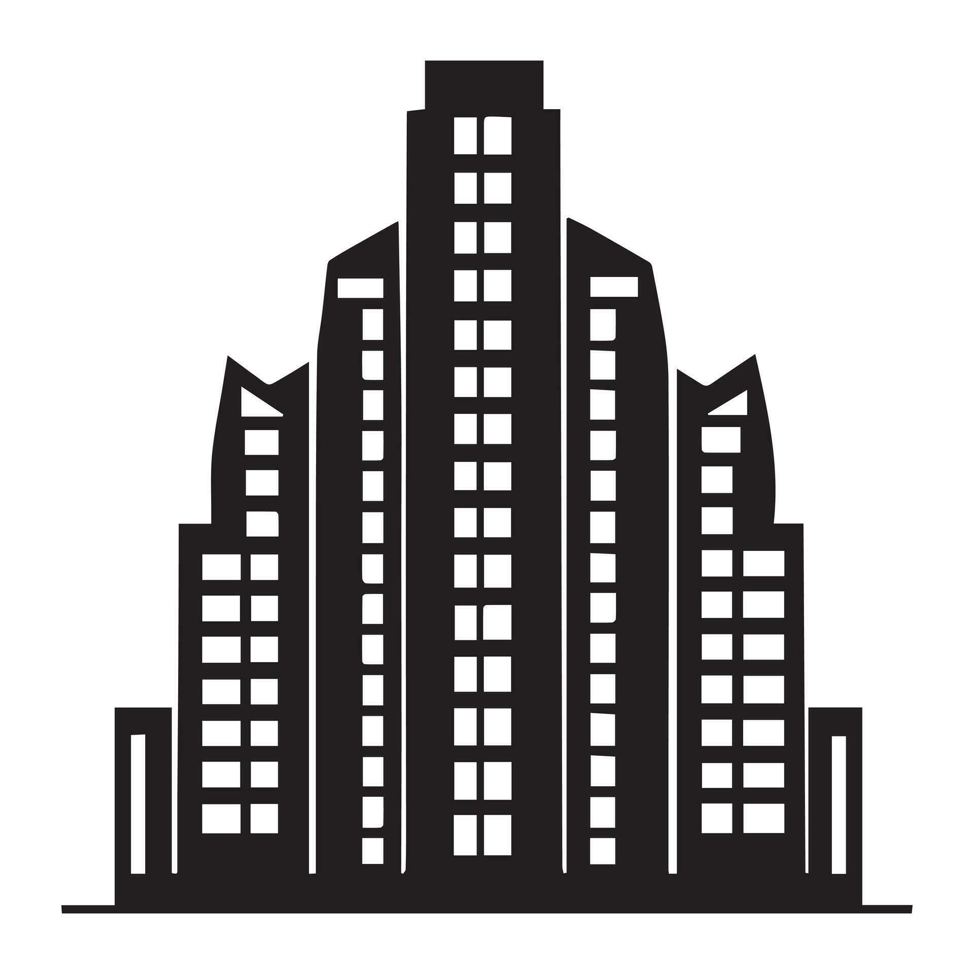 Tall Building Vector Silhouette 24765968 Vector Art at Vecteezy