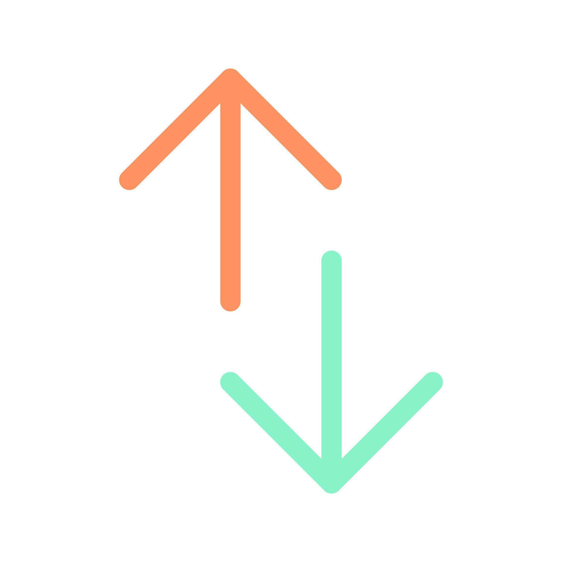 Up and down directions flat color ui icon. News feed scrolling. Webpage ... Up and down directions flat color ui icon. News feed scrolling. Webpage ...