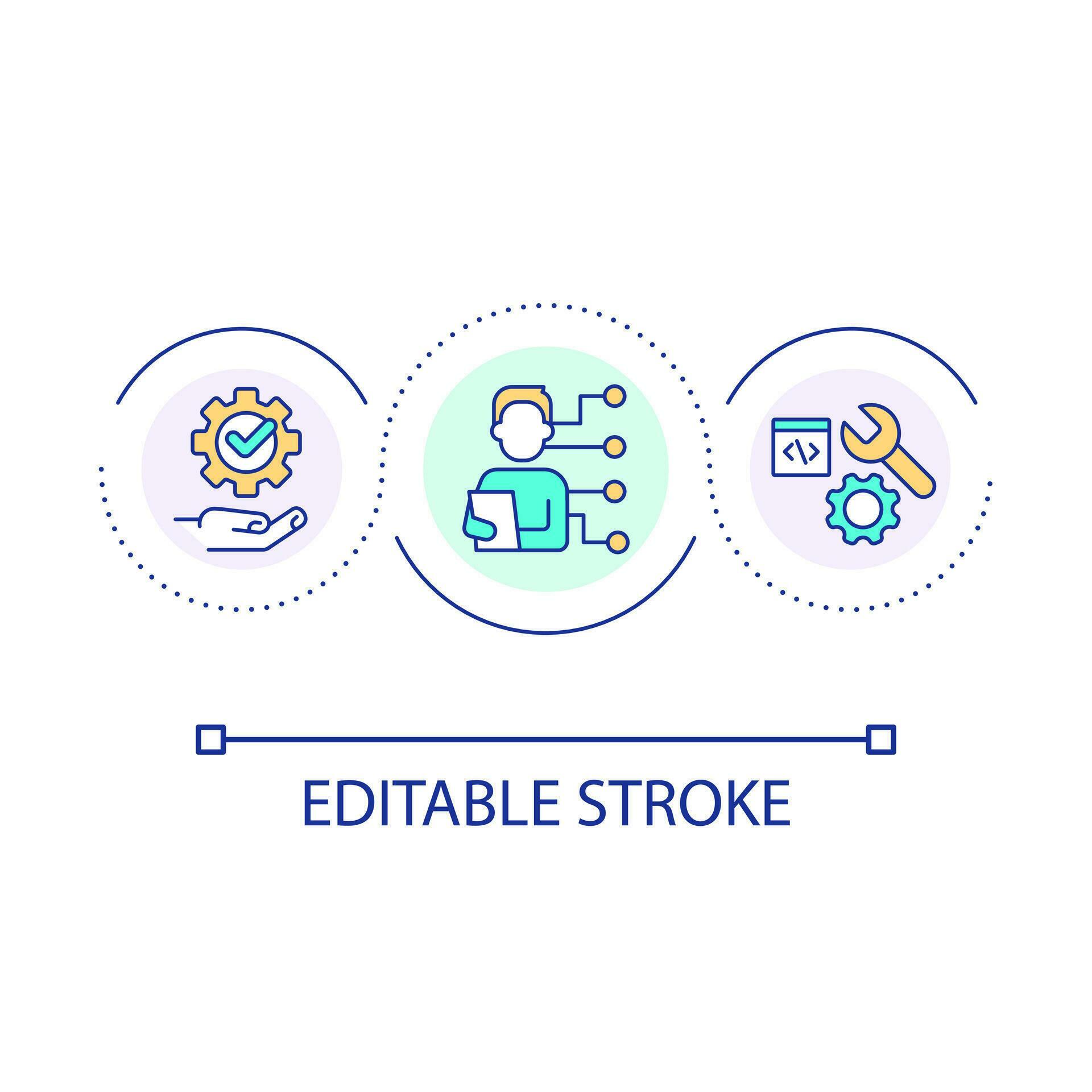 Software intermediary loop concept icon. Web development trend. Coding ...