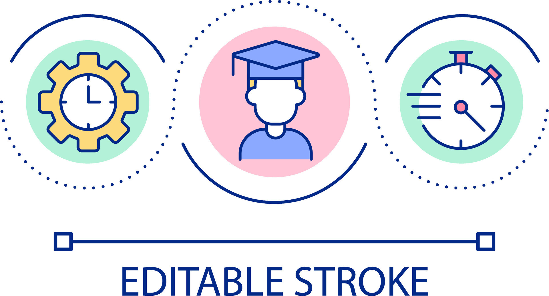 Fast learner student loop concept icon. Effectiveness and academic ... Fast learner student loop concept icon. Effectiveness and academic ...