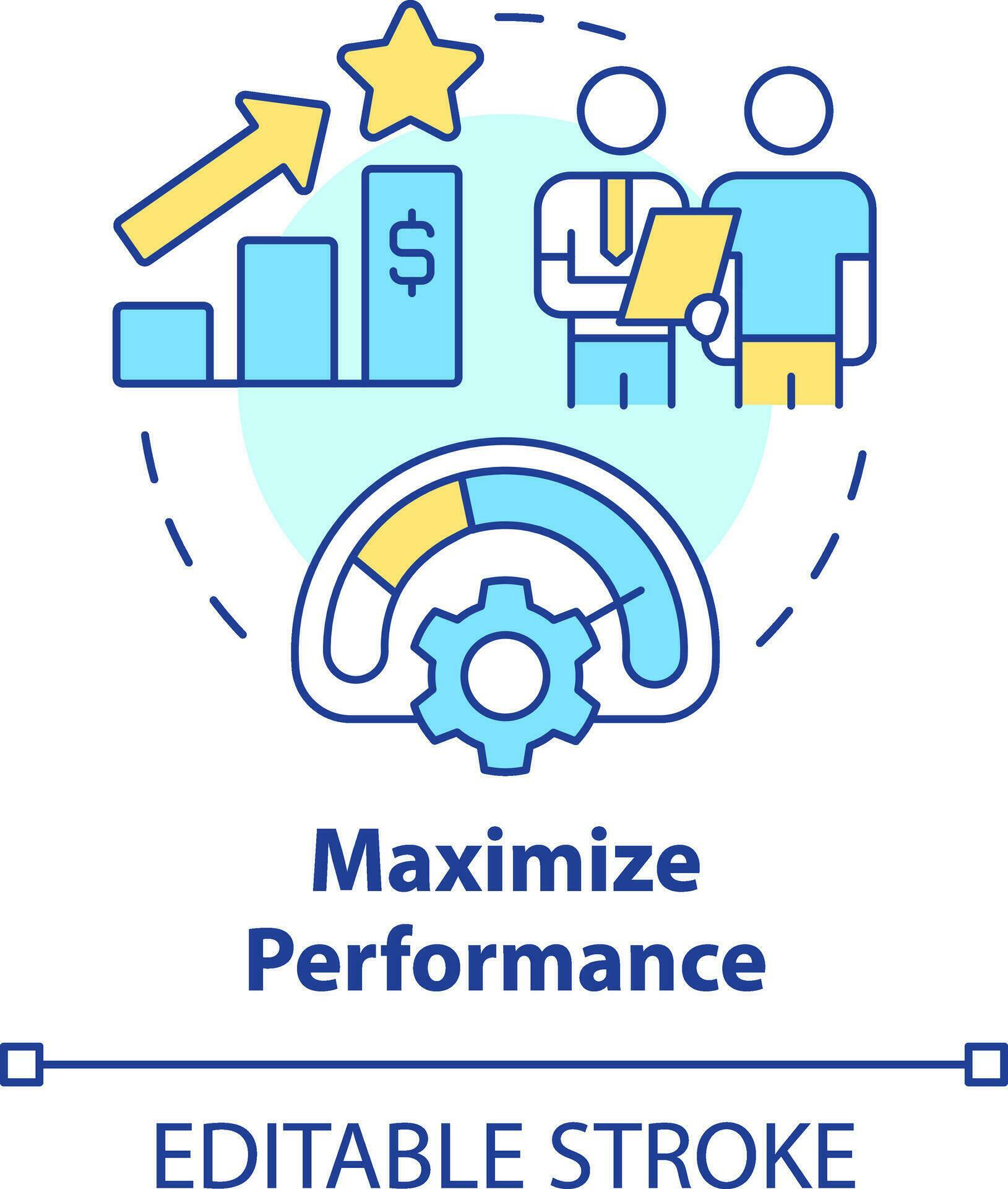 Maximize Performance Concept Icon Improve Process Treasury Management Benefit Abstract Idea