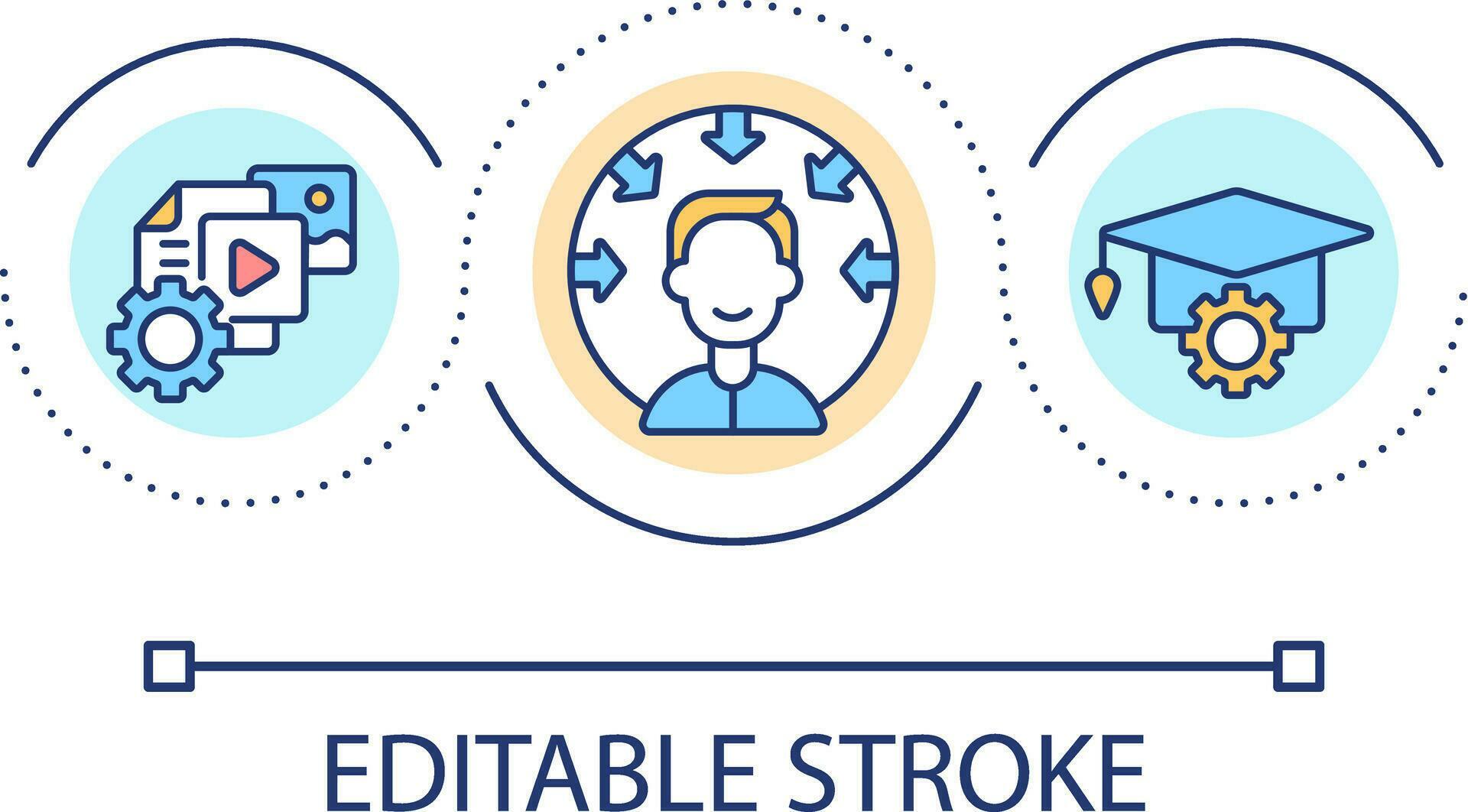 Student centric approach loop concept icon. Learner-centered education ...