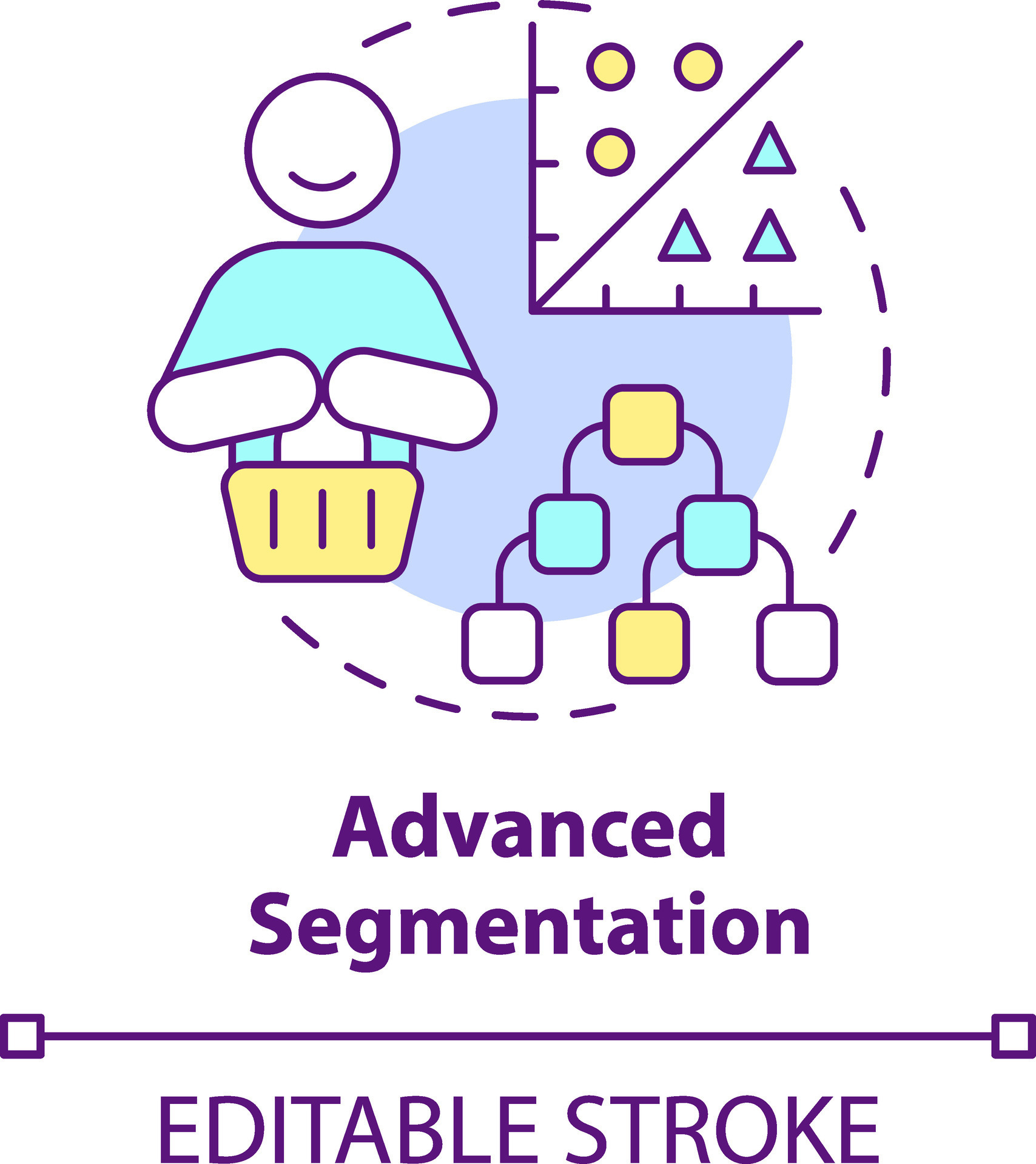 Advanced Segmentation Concept Icon Customer Engagement Platform