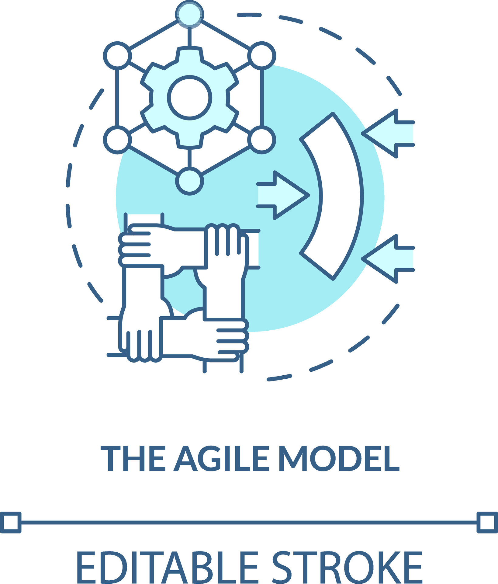 Agile Model Turquoise Concept Icon Technology And Networking Supply