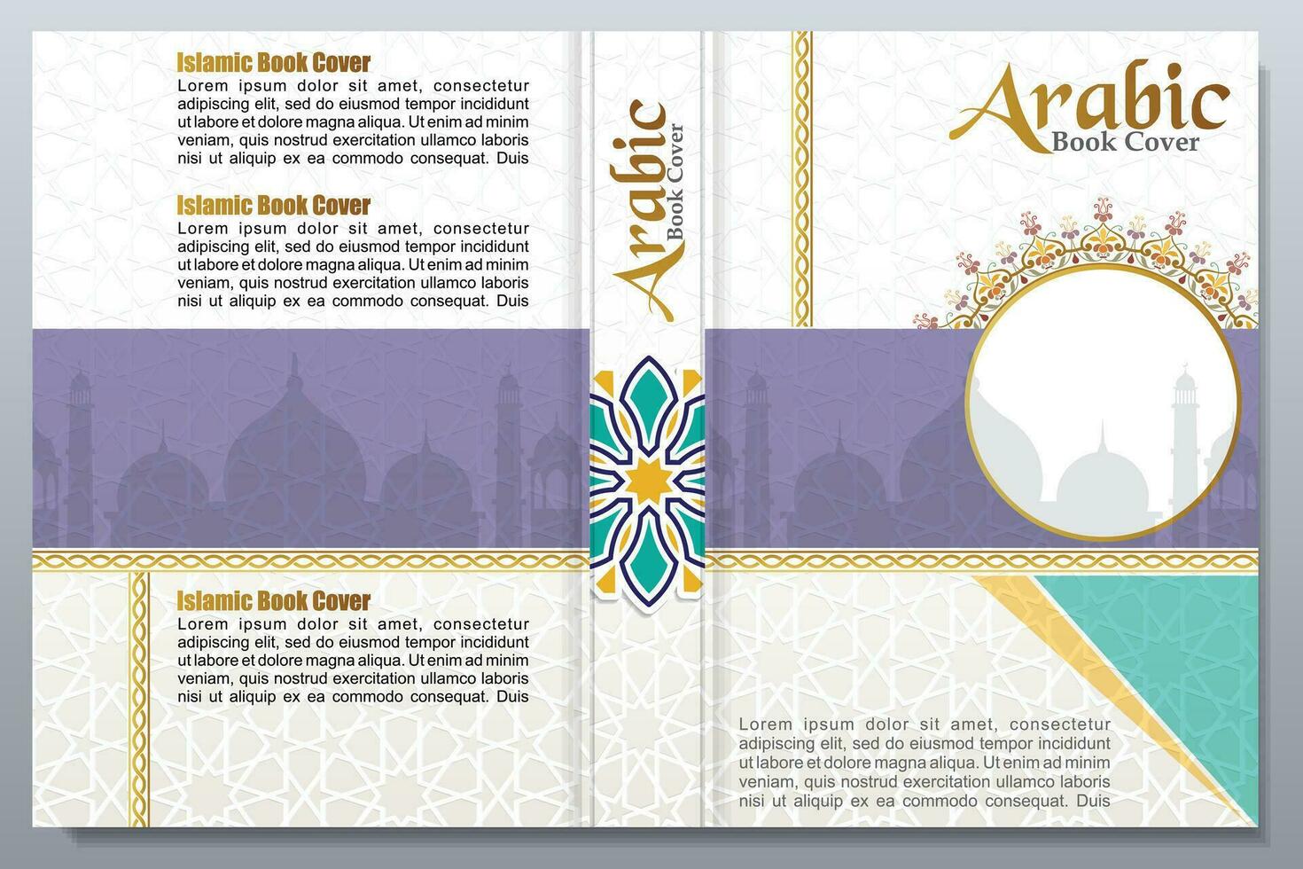 Arabic Pattern Book Cover Design, Islamic arts 24769382 Vector Art at ...