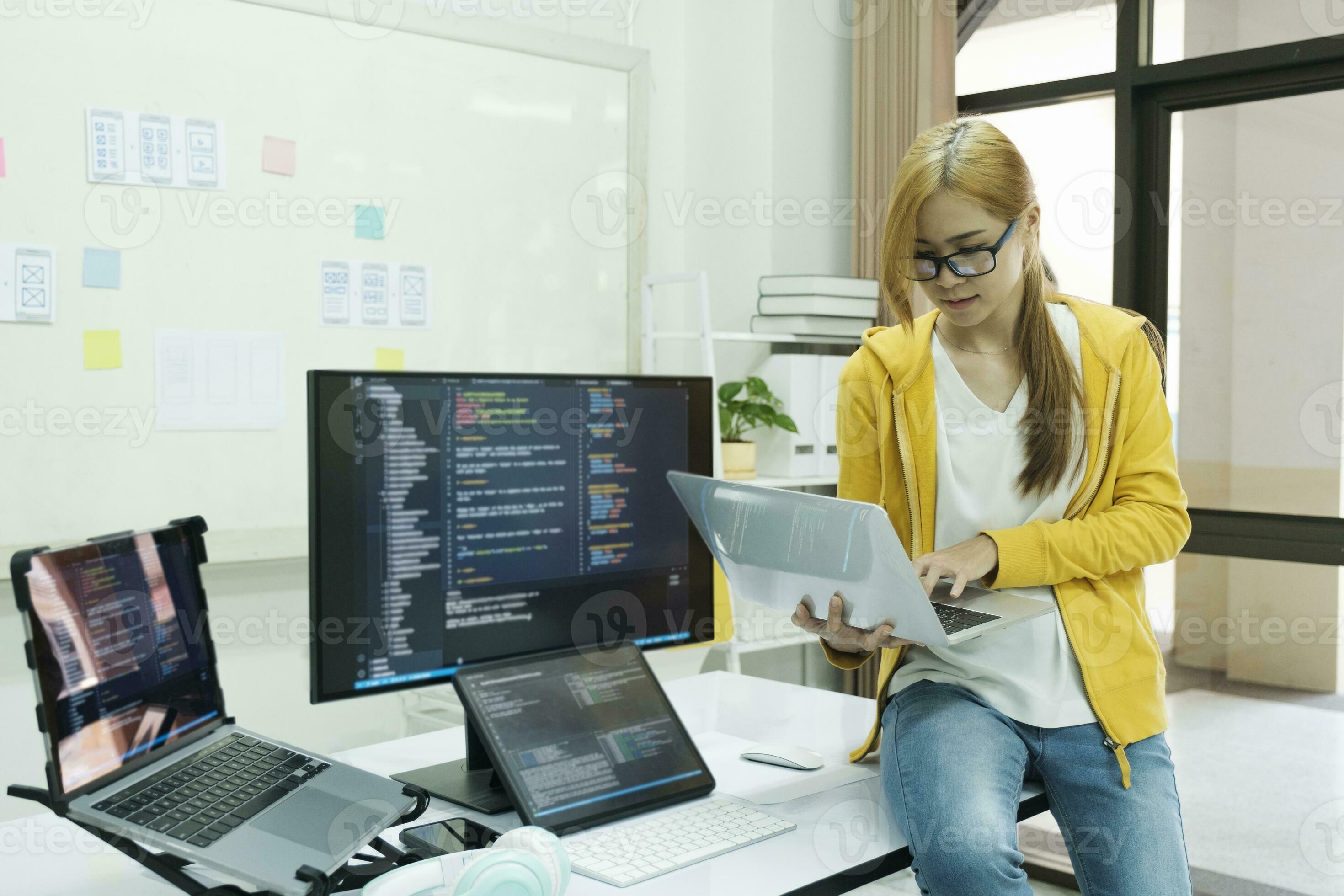Programmer is coding and programming software. 24772018 Stock Photo at ...