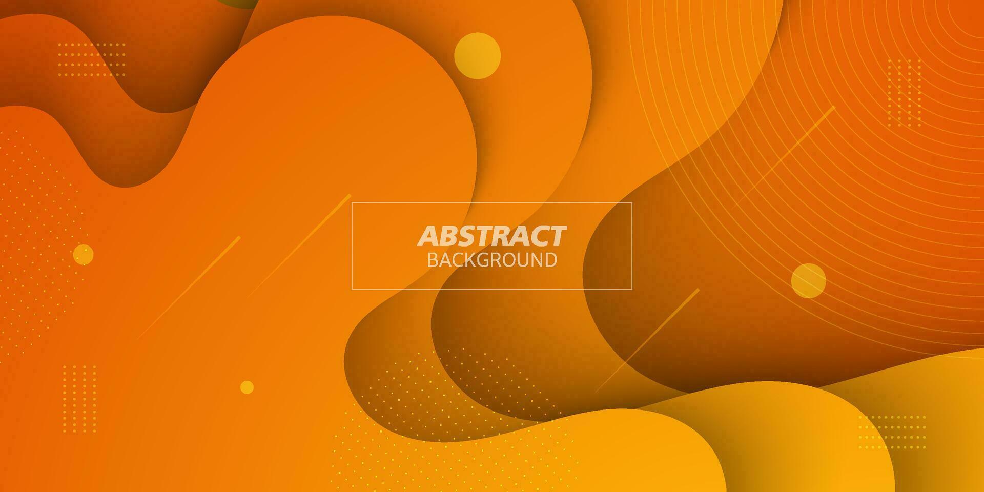 Abstract Dynamic Colorful Orange Wave Fluid Liquid Shape Gradient