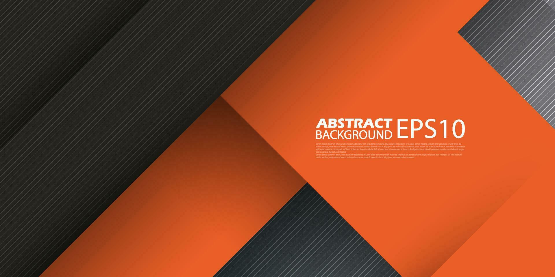 Dark Gray Dynamic Abstract Vector Background With Orange Overlap With Shadow Line And Simple