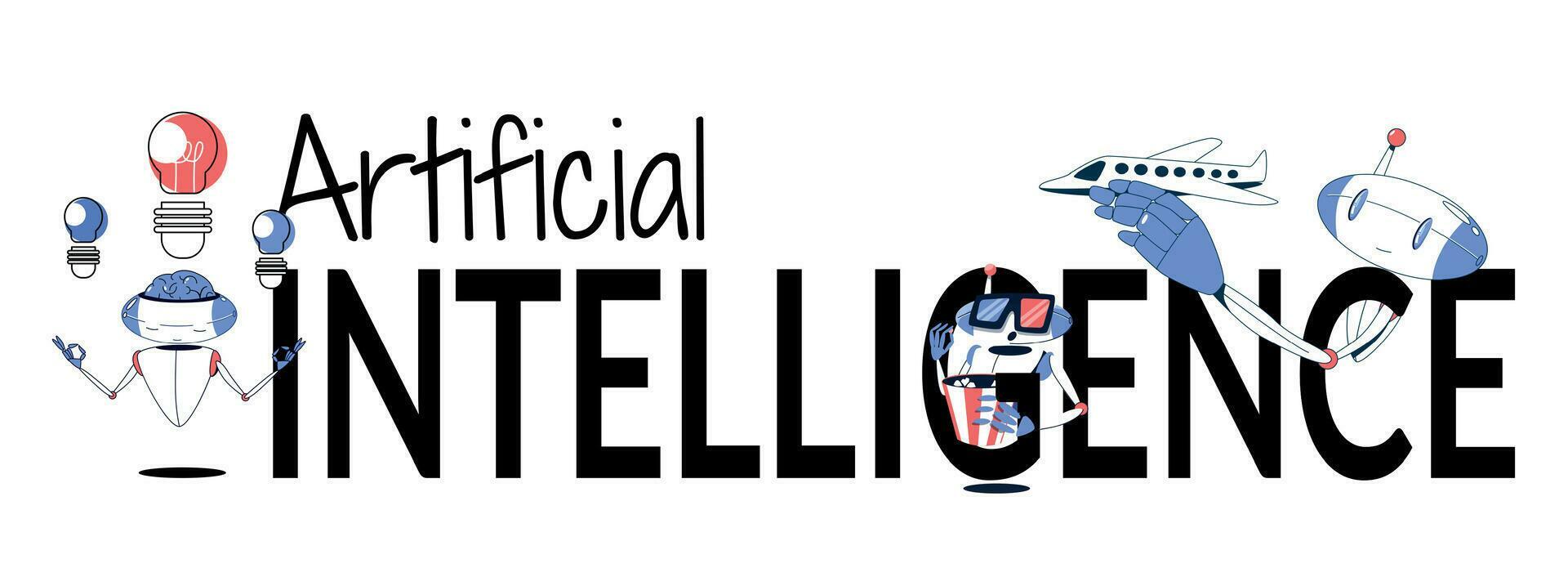 Artificial Intelligence Flat Text Composition 24774415 Vector Art at Vecteezy