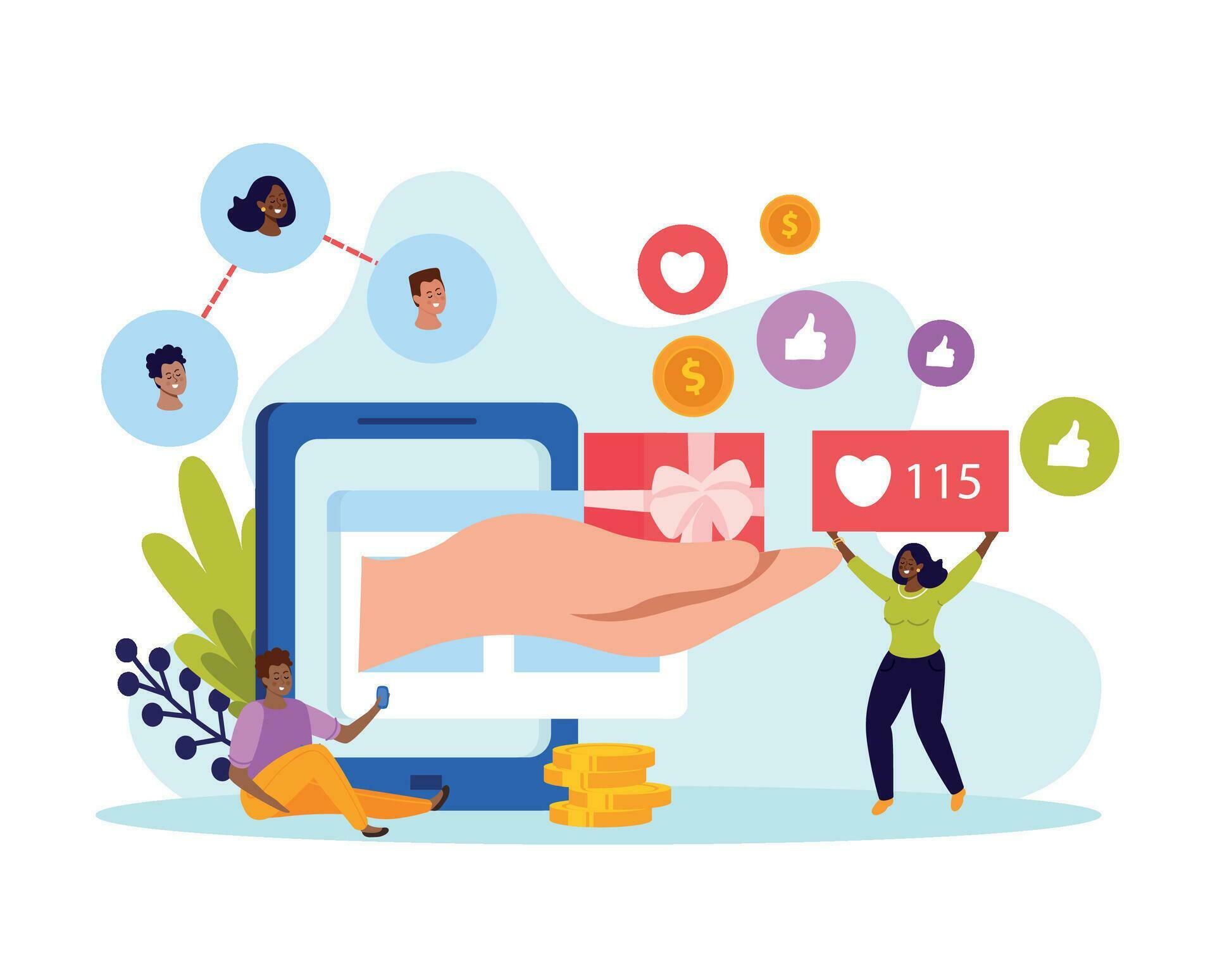 Referral Program Flat Background 24774449 Vector Art at Vecteezy