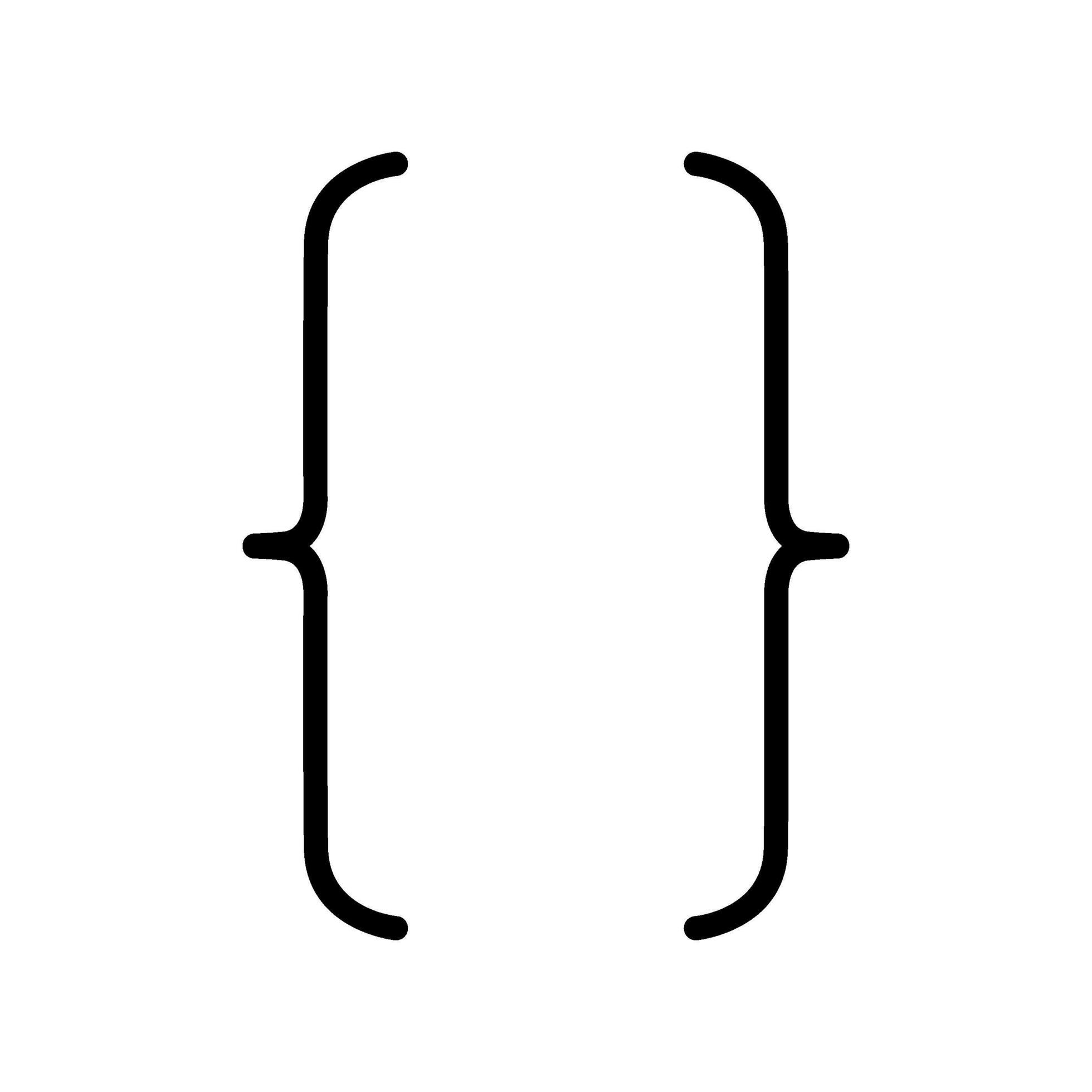 Curly bracket vector icon 24775428 Vector Art at Vecteezy