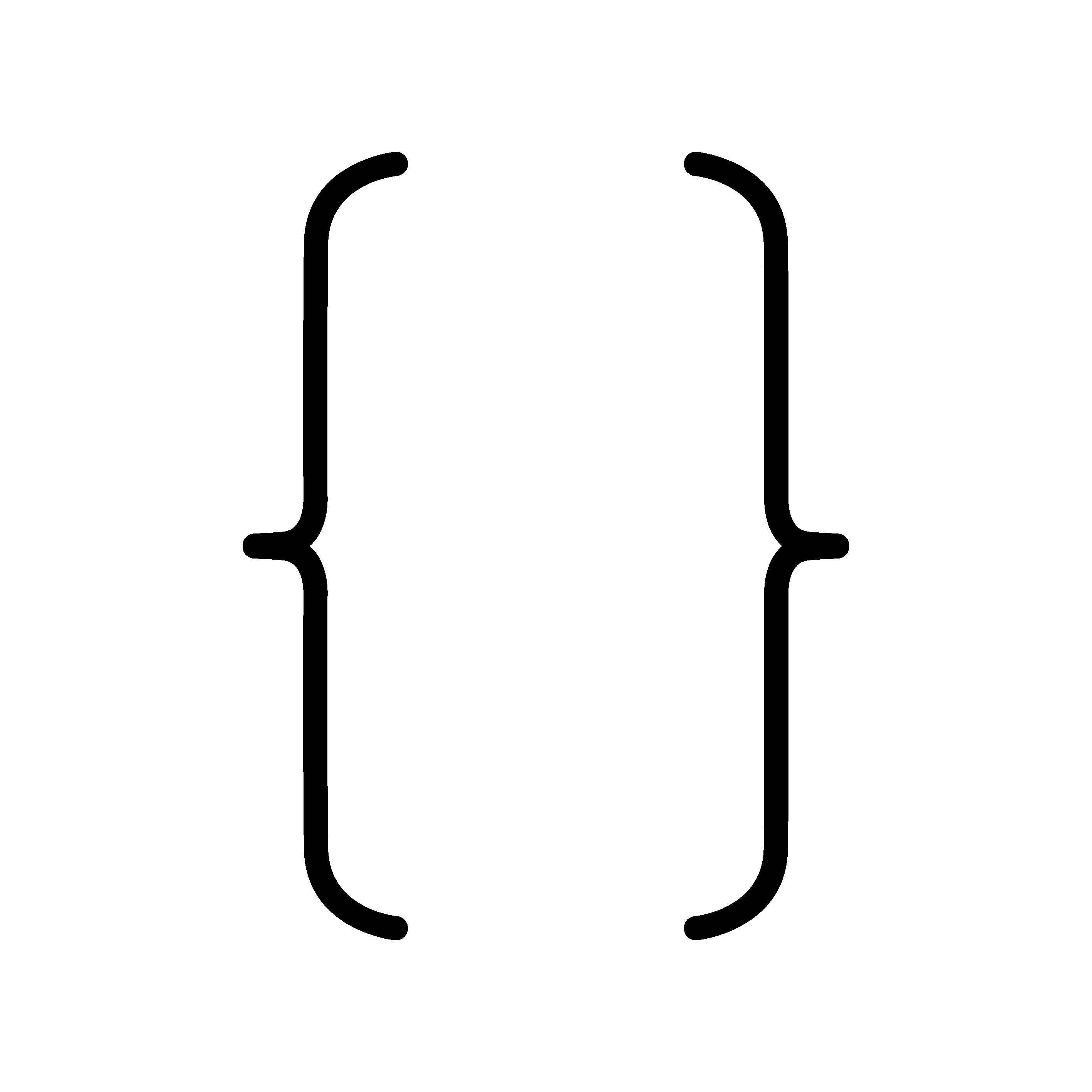 Curly bracket vector icon 24775428 Vector Art at Vecteezy Curly bracket vector icon 24775428 Vector Art at Vecteezy