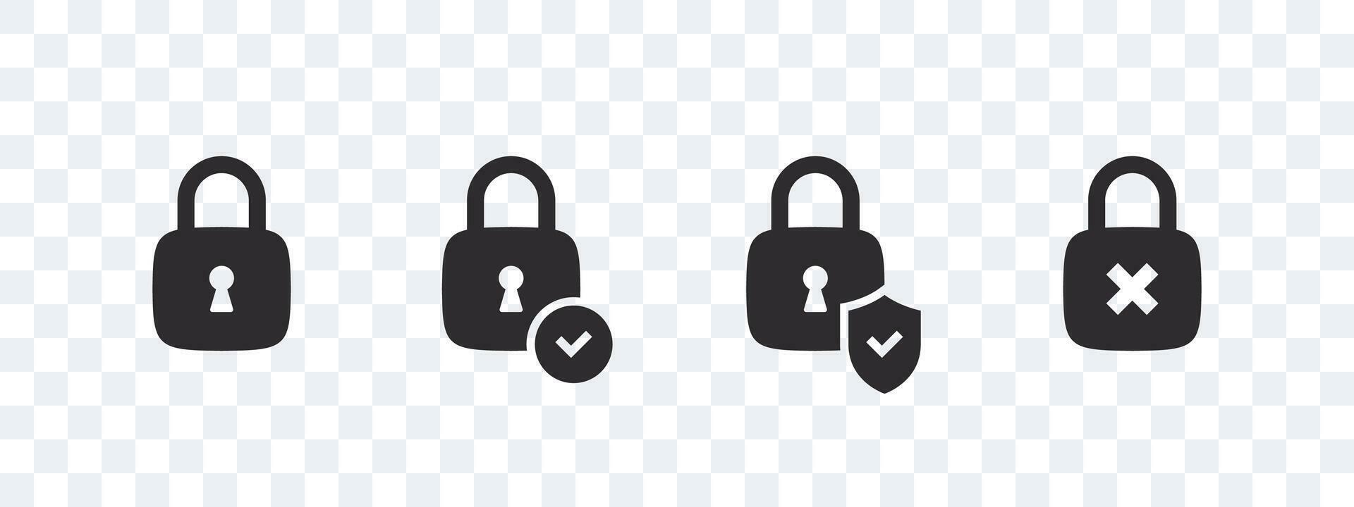 Security Lock Icons Padlocks Icons Security Symbol Badges Vector Scalable Graphics 24775856