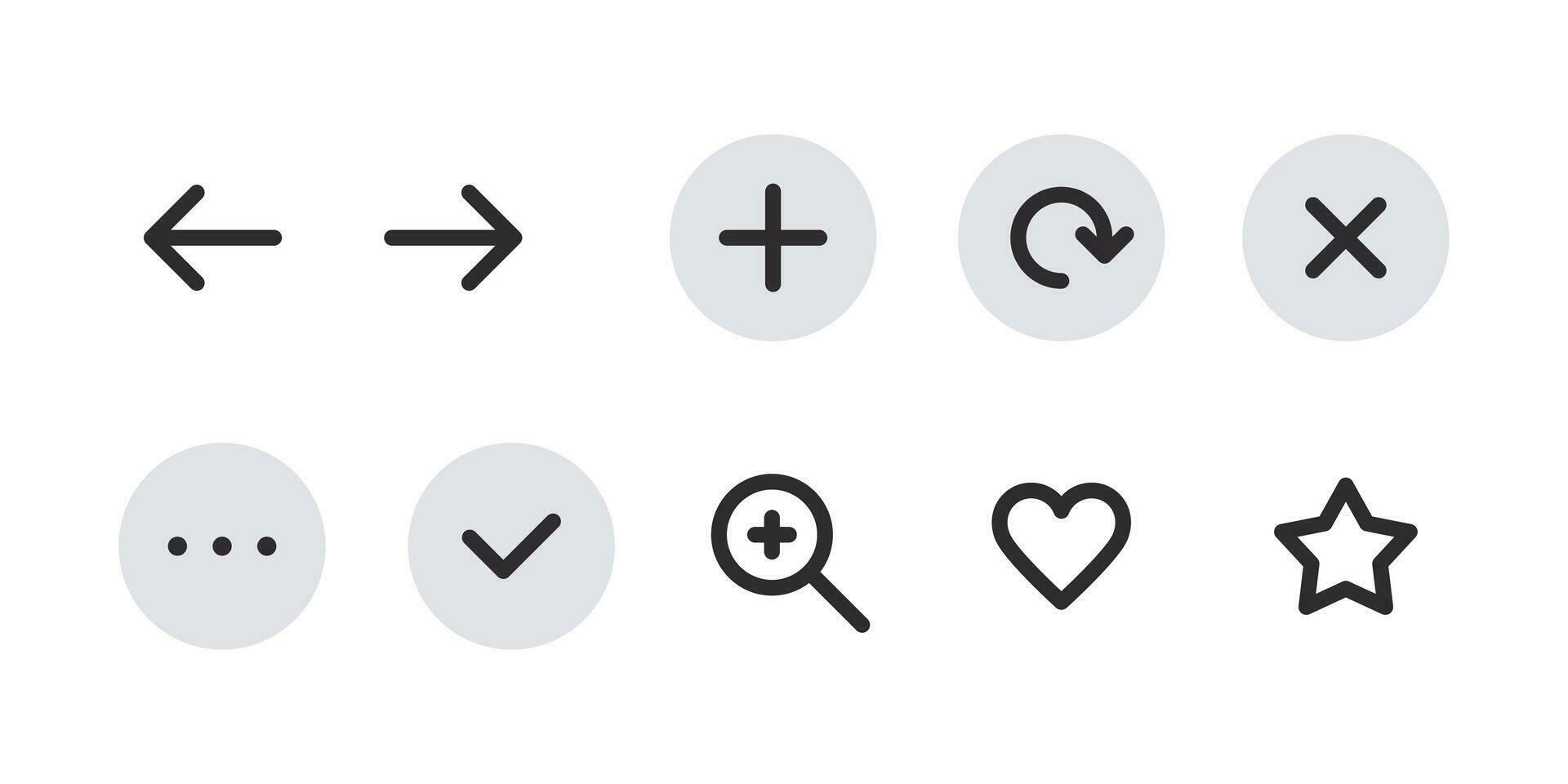 Website Or Mobile App Functional Icons Interface Icons Vector