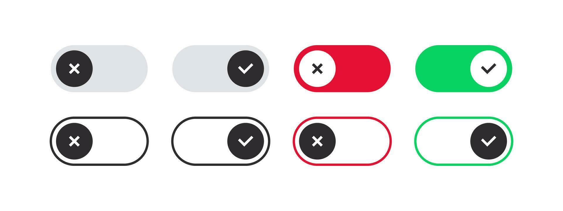On And Off Switch Icons On Off Buttons Set Vector Scalable Graphics