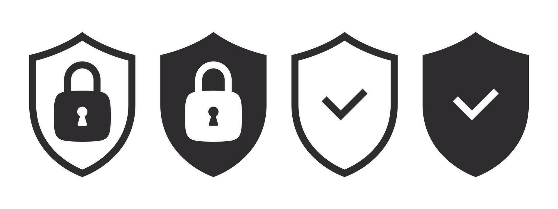 Shield with a lock. Padlocks icons. Security symbol icons. Vector scalable graphics 24775872 ...
