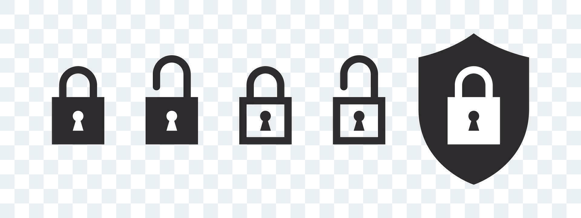 Square security lock icons. Padlocks icons. Security symbol badges ... Square security lock icons. Padlocks icons. Security symbol badges ...