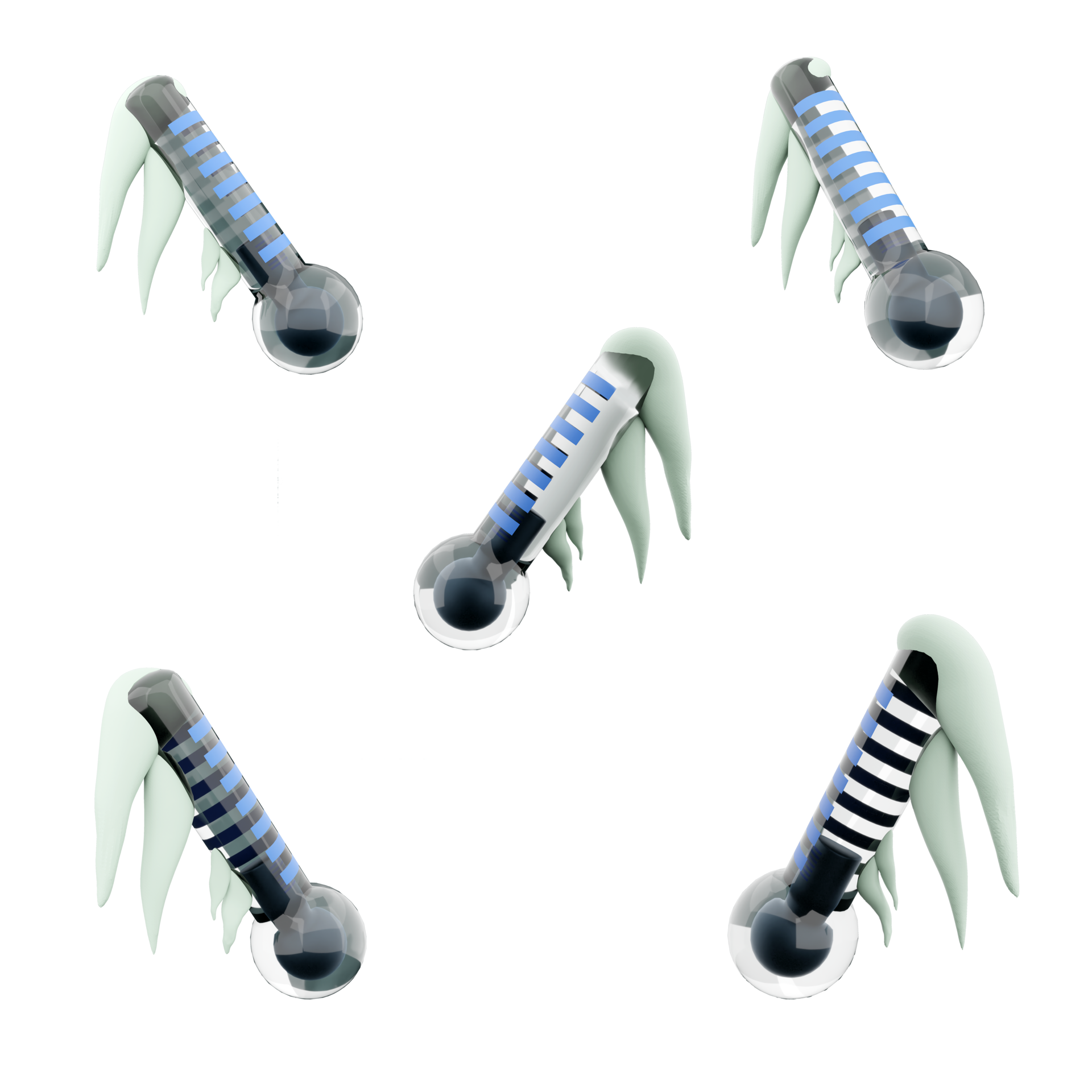 3d Rendering Thermometer With Subzero Temperature Icon Set 3d Render Negative Temperature